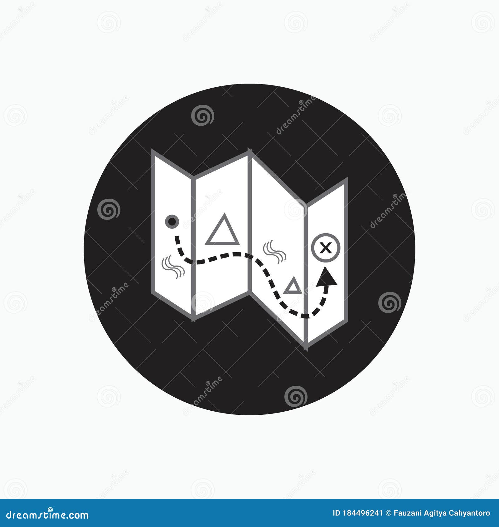 Adventure Maps Button Icon or Symbol Stock Vector - Illustration of ...