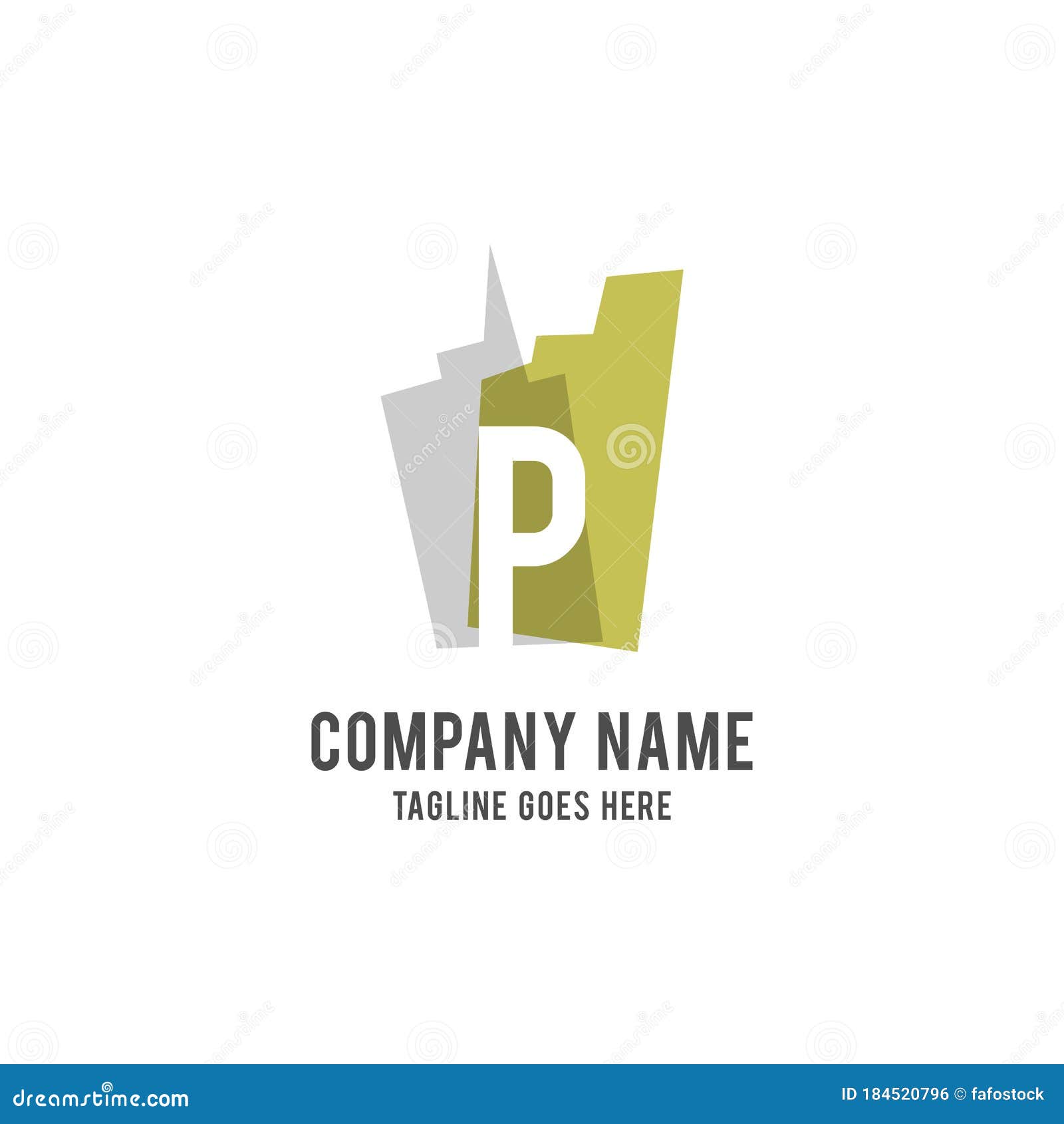 P Letter Building Logo Vector Design Template. Stock Vector ...