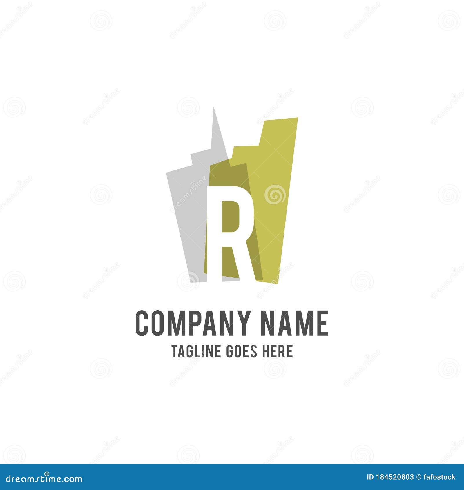 R Letter Building Logo Vector Design Template. Stock Vector ...