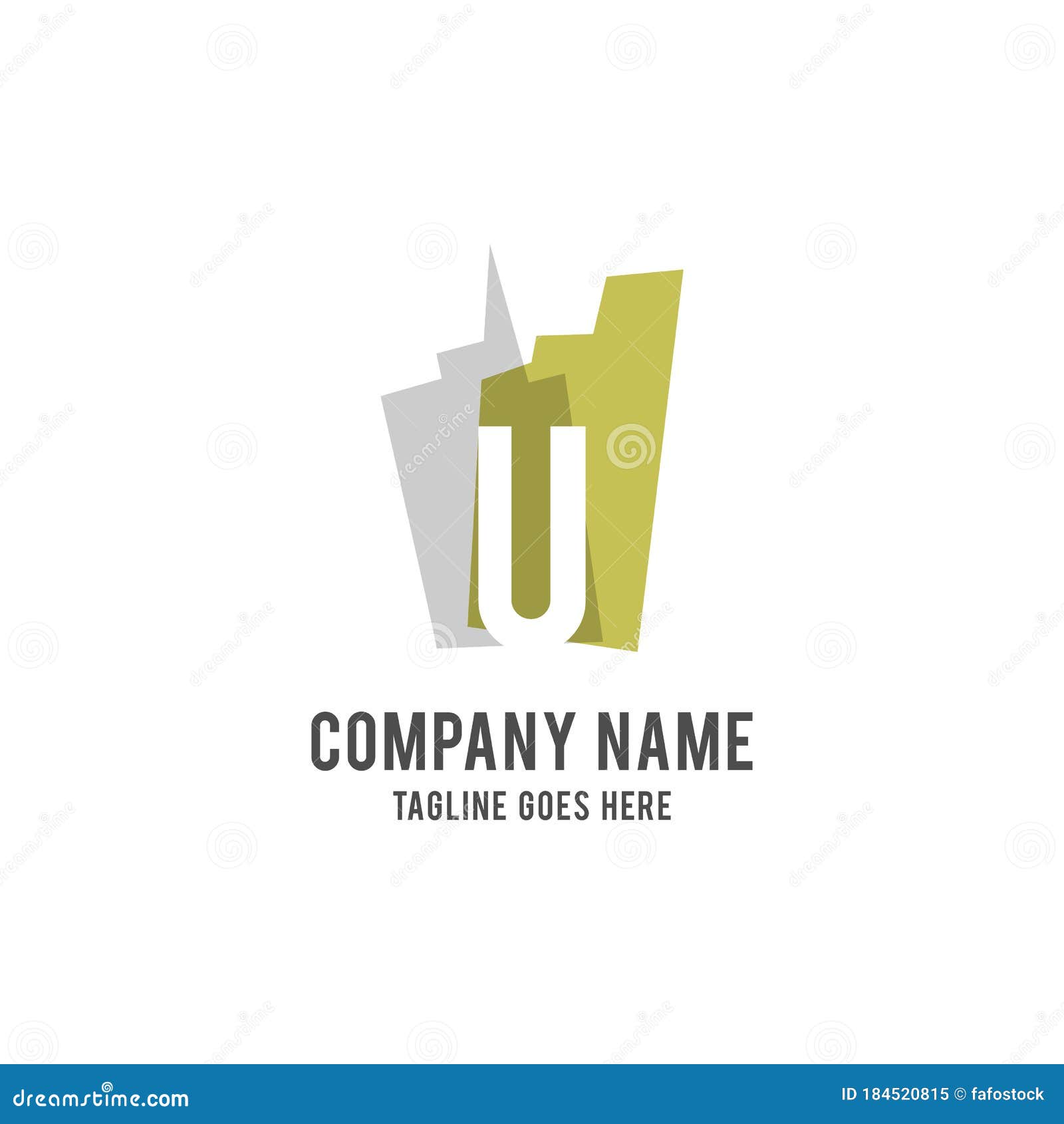 U Letter Building Logo Vector Design Template. Stock Vector ...