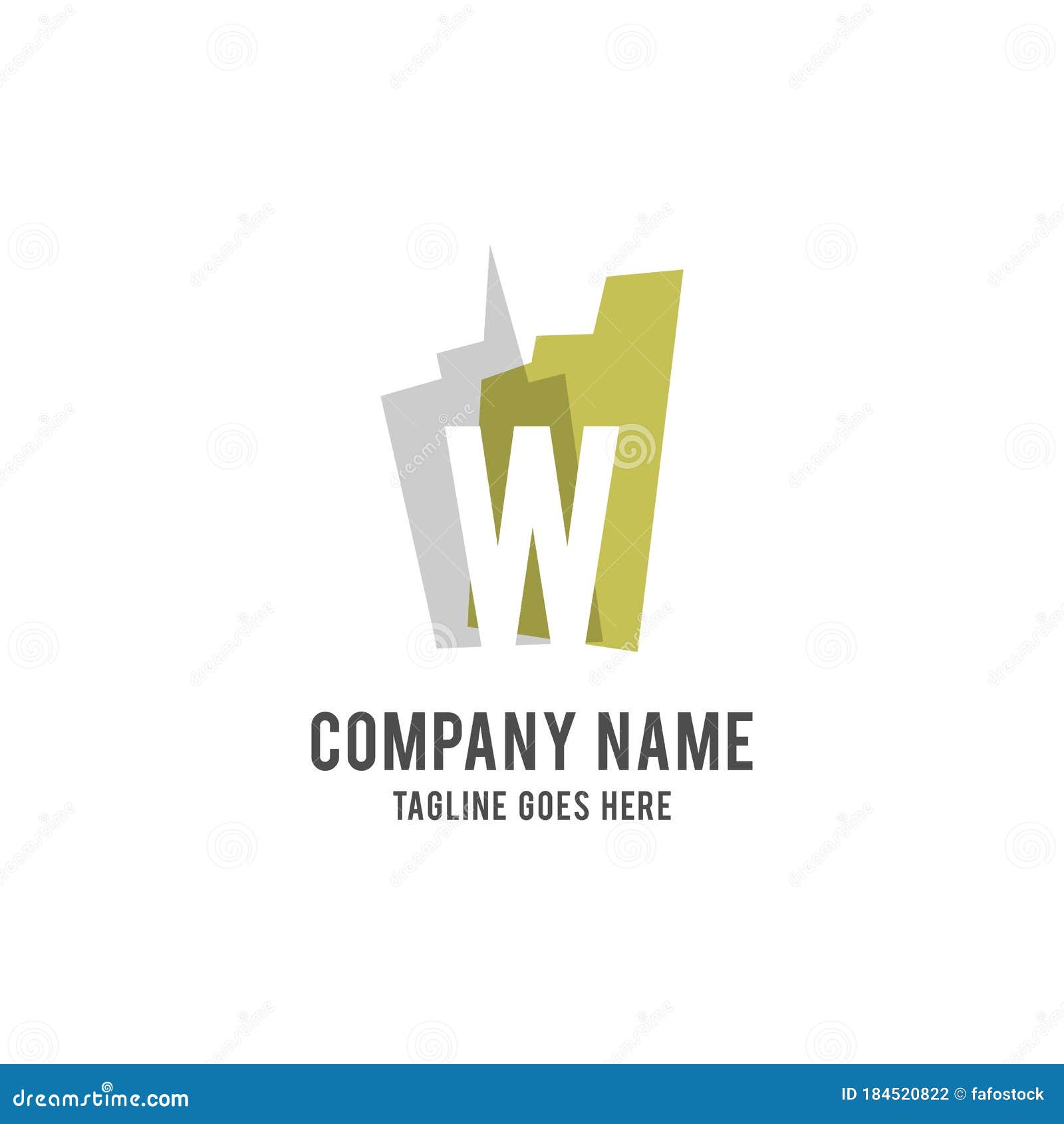 W Letter Building Logo Vector Design Template. Stock Vector ...