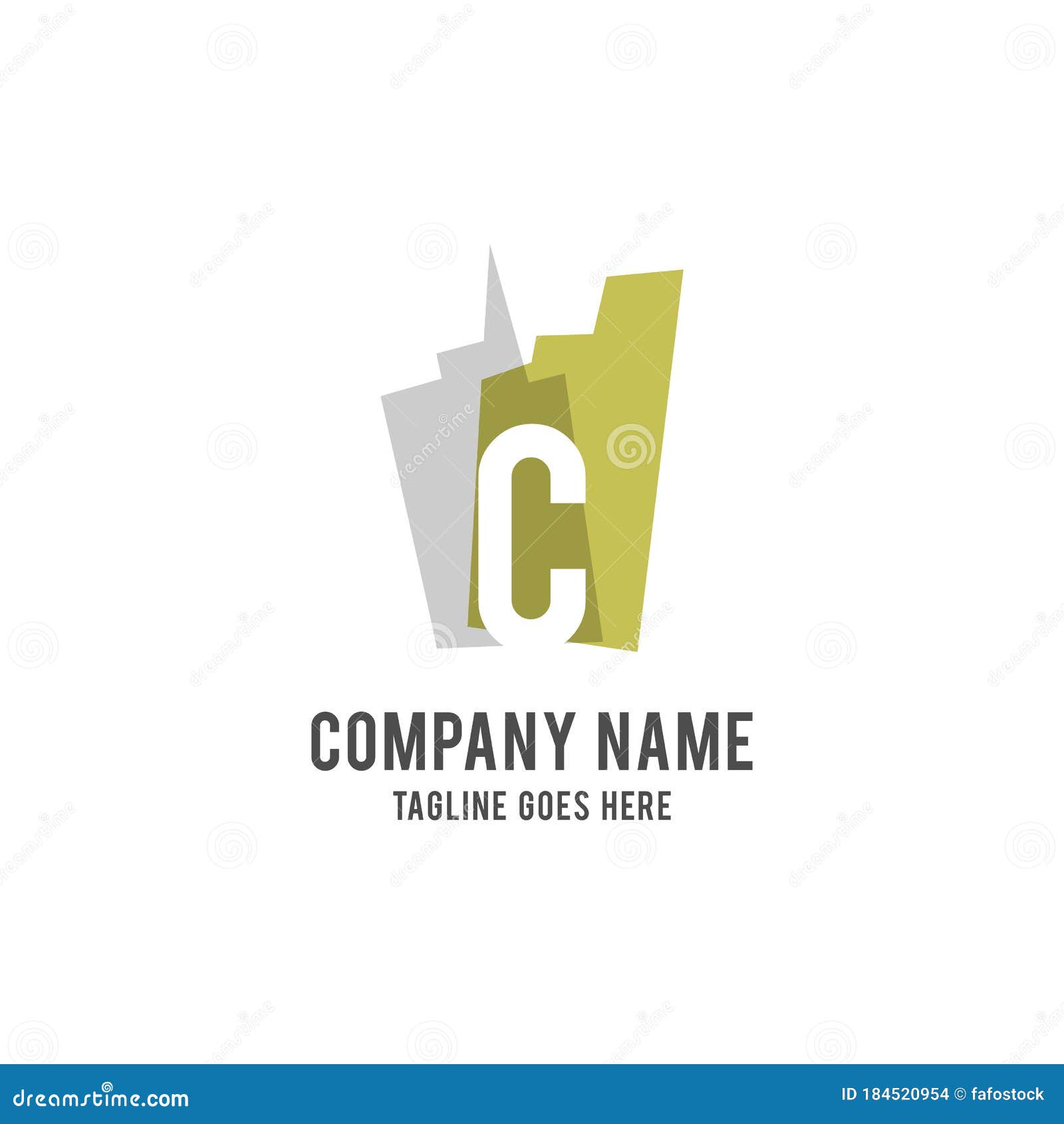 C Letter Building Logo Vector Design Template. Stock Vector ...