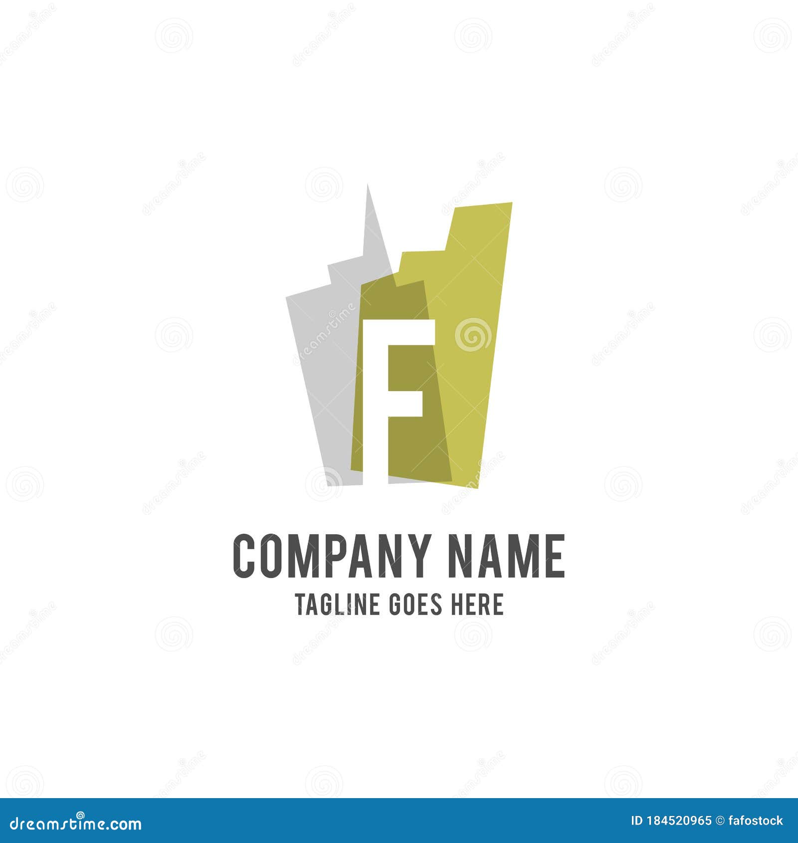 F Letter Building Logo Vector Design Template. Stock Vector ...