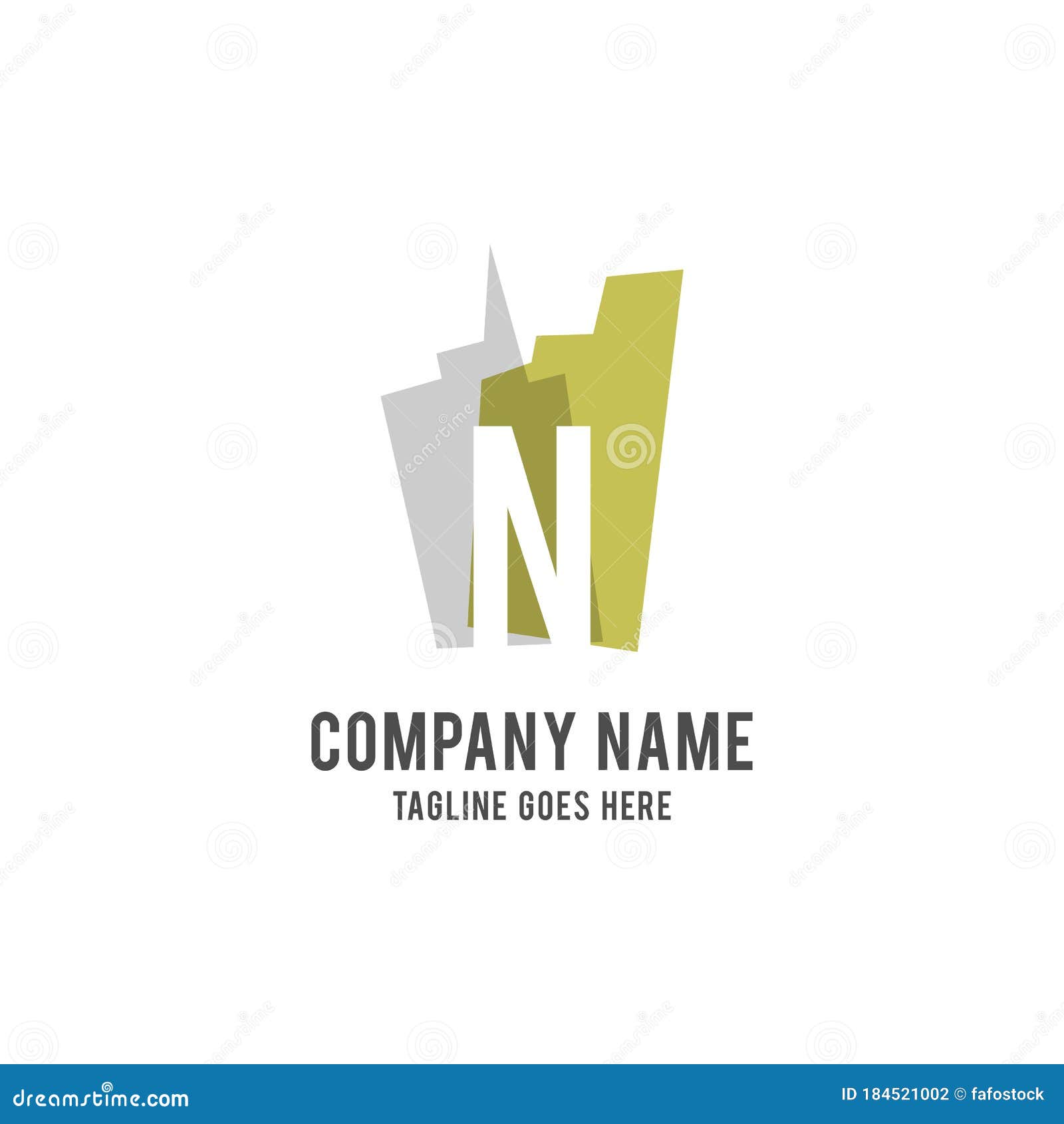 N Letter Building Logo Vector Design Template. Stock Vector ...