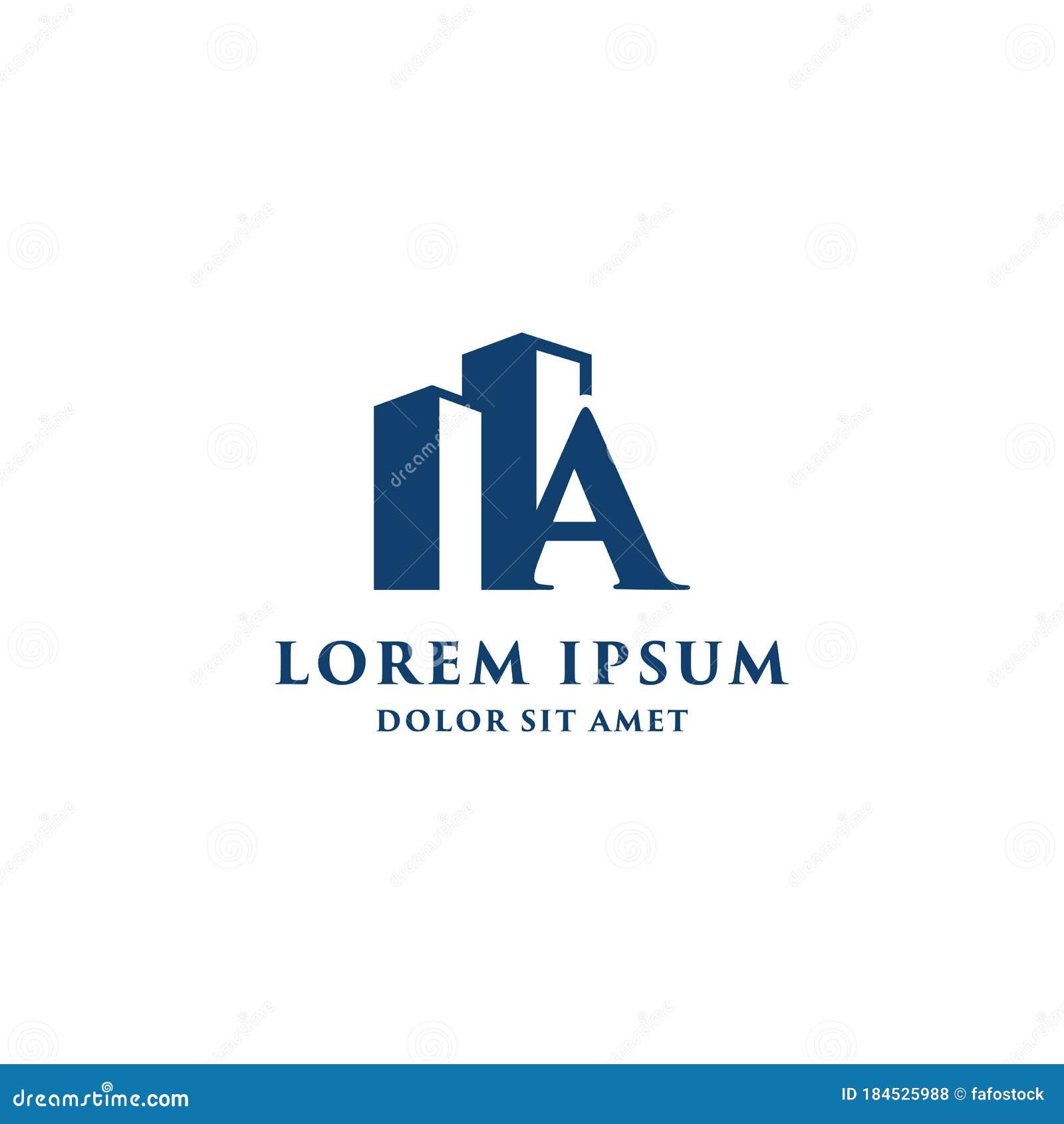 Letter a Building Logo Design Template. Stock Vector - Illustration of ...