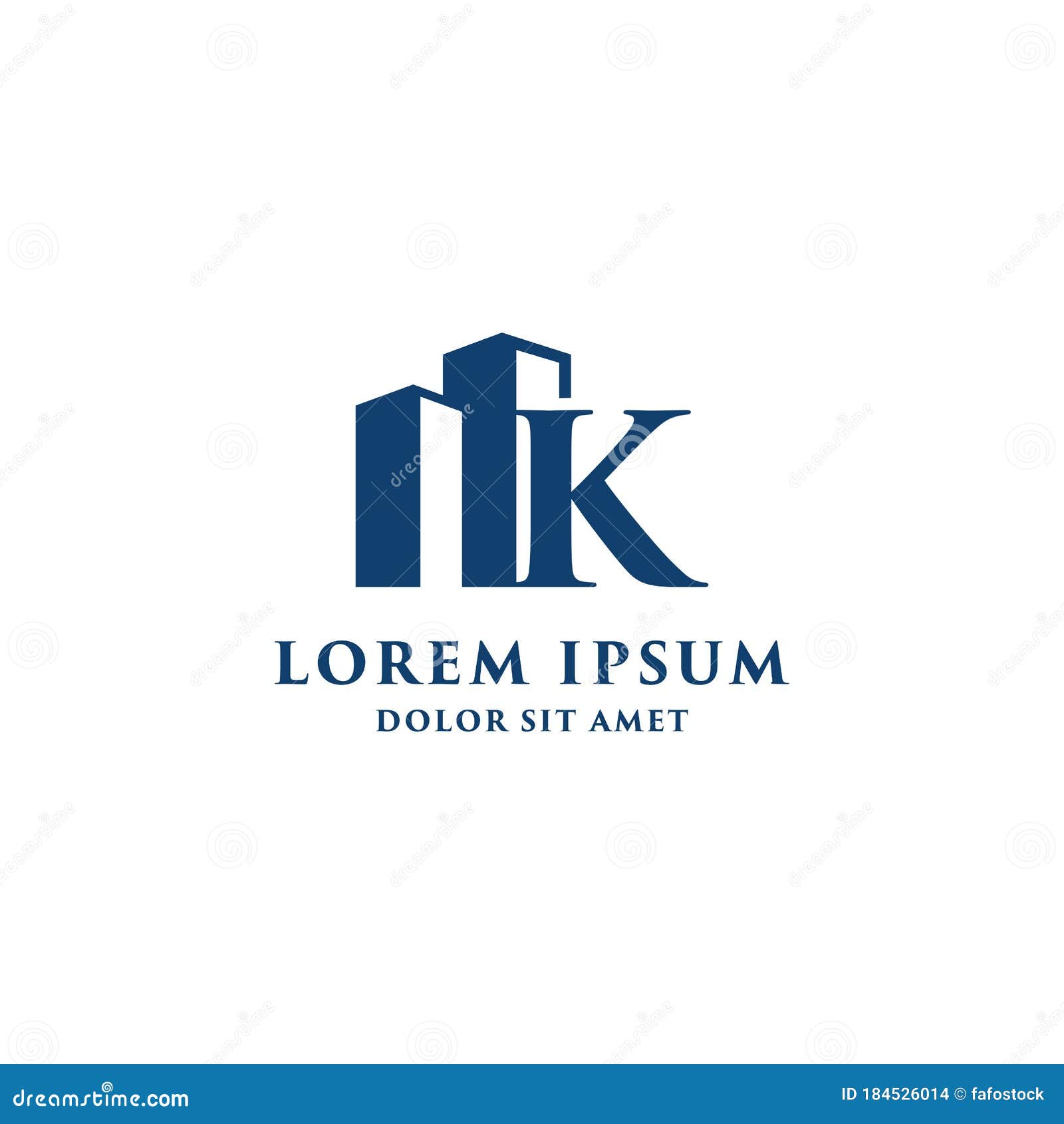 Letter K Building Logo Design Template. Stock Vector - Illustration of ...