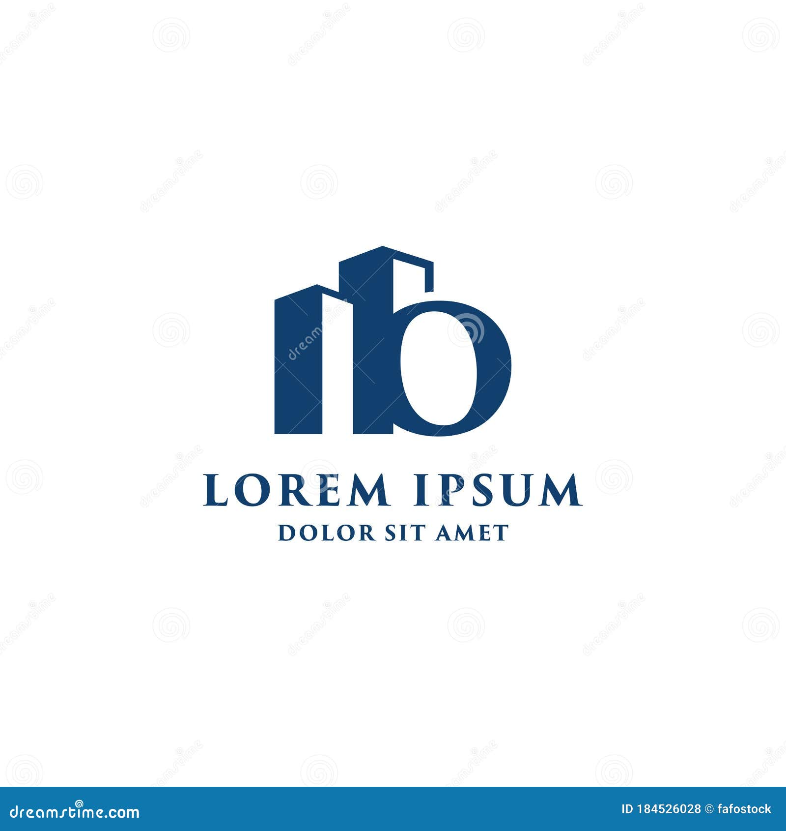 Letter O Building Logo Design Template. Stock Vector - Illustration of ...