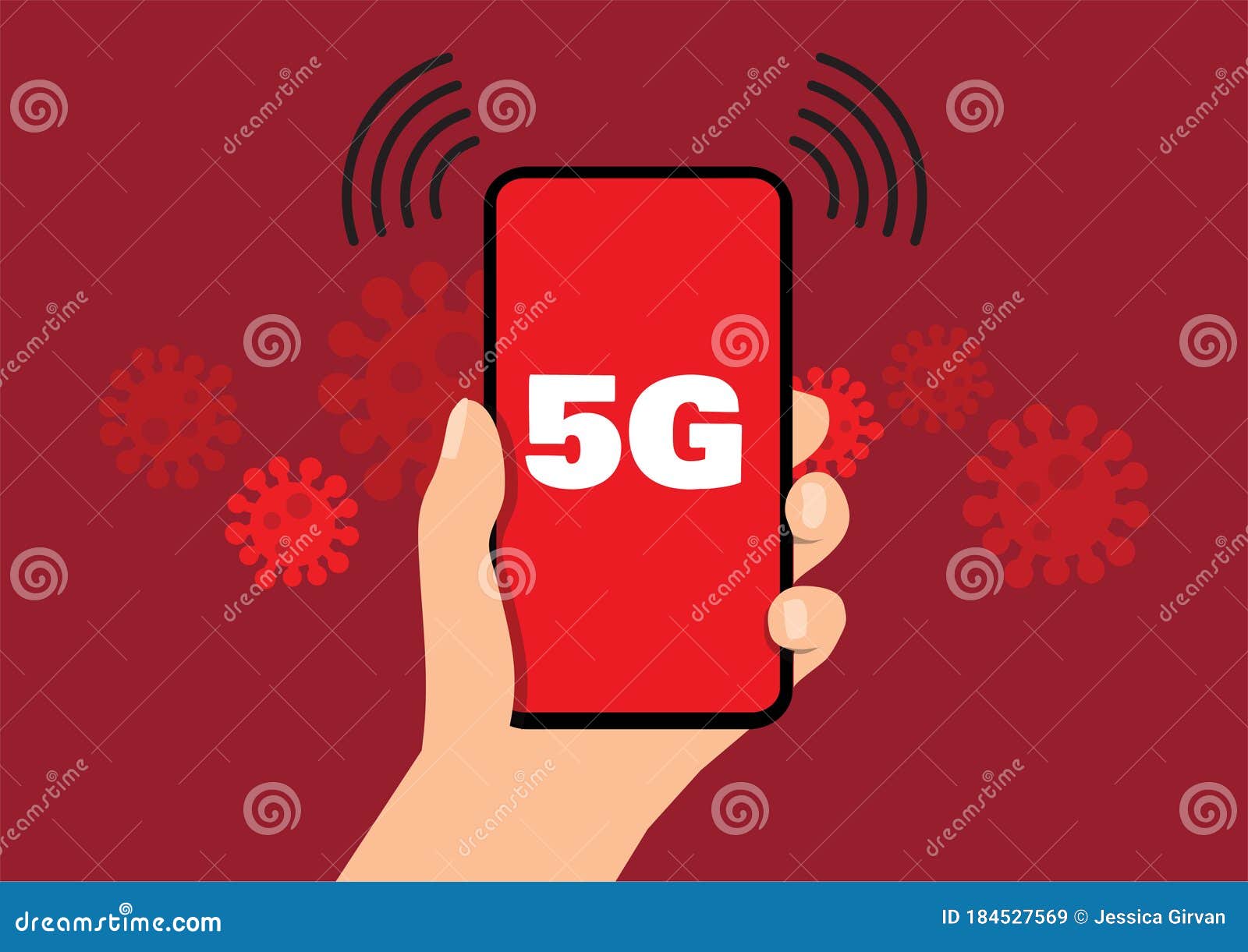 5G On A Smartphone: 5G Is The Fifth Generation Technology Standard For ...