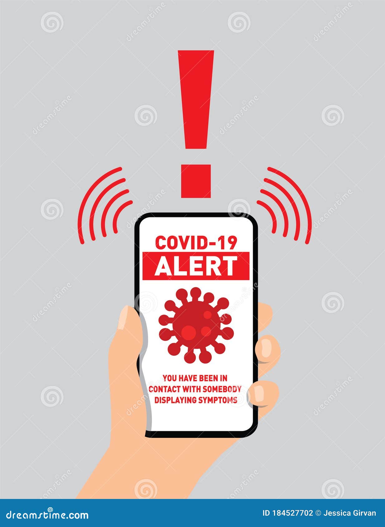 COVID-19 ALERT: Coronavirus Track and Trace App Vector Stock Vector ...