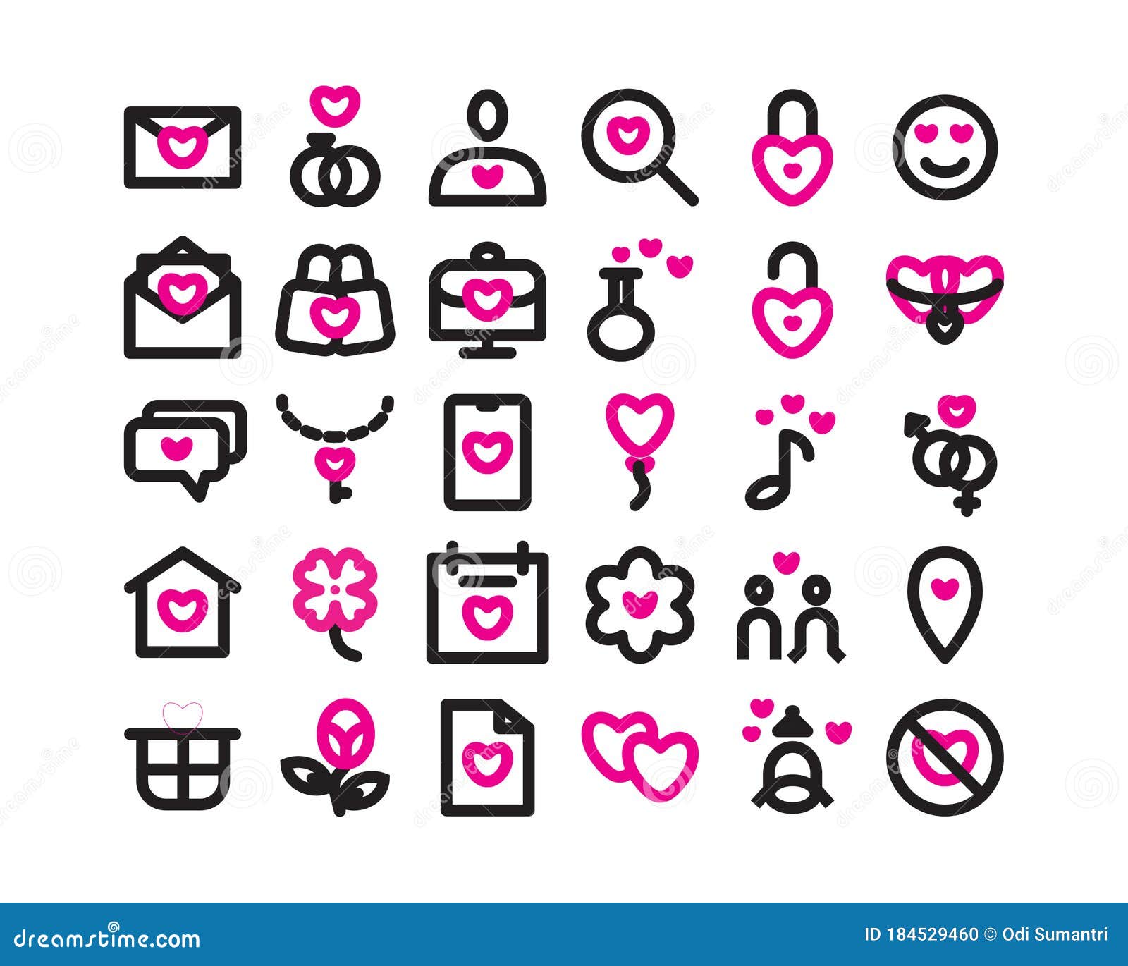 Media Icon Love Beautiful Line Stock Vector - Illustration of beautiful ...