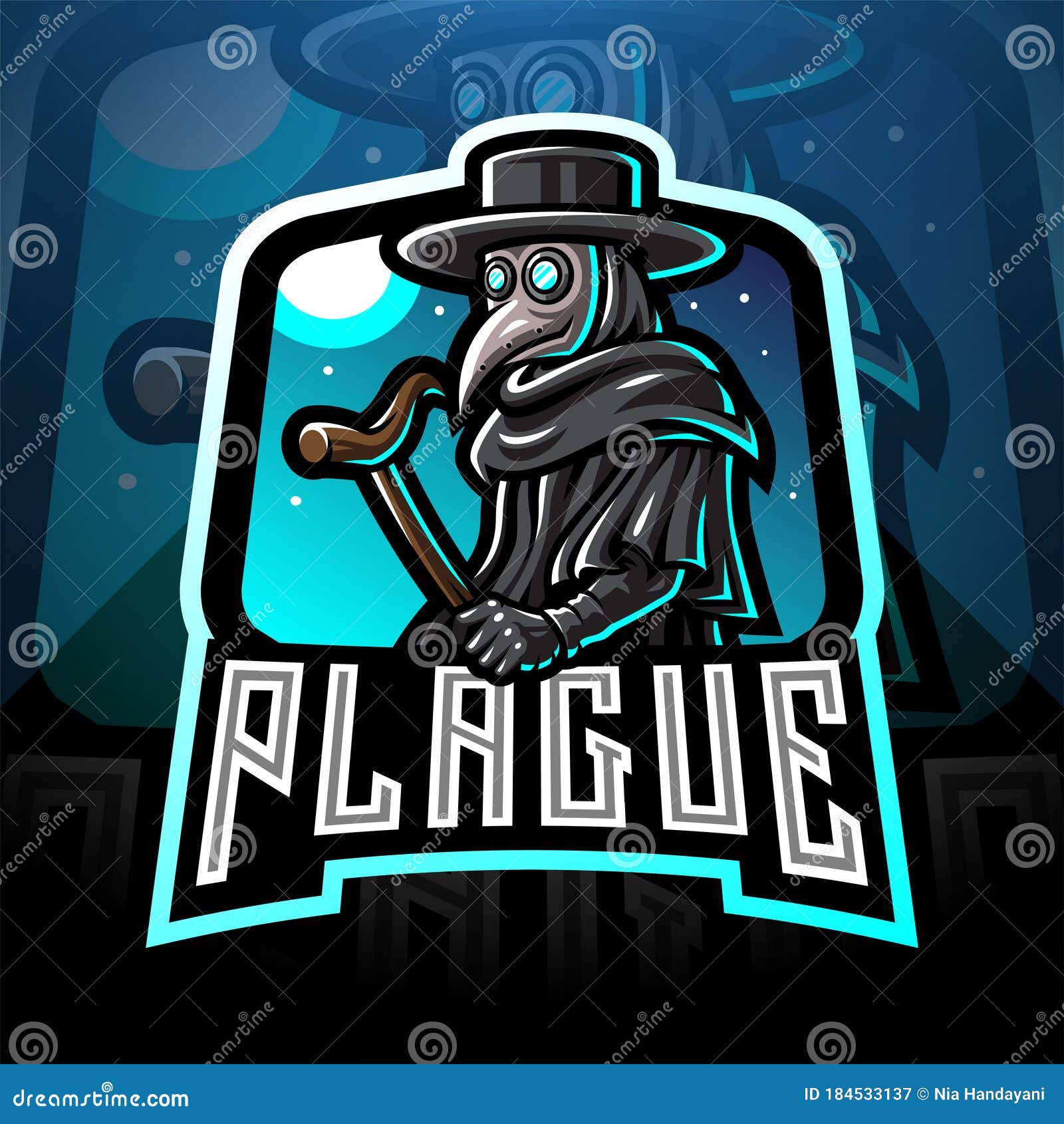 Plague Doctor Esport Mascot Logo Stock Vector - Illustration of icon ...