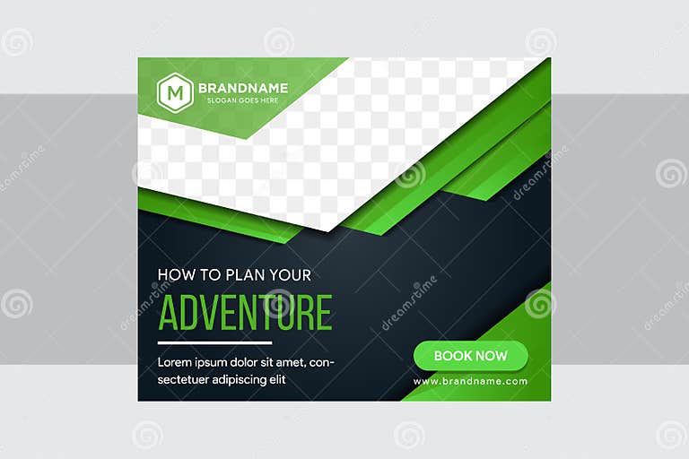 Abstract Horizontal Banner for Web Page Advertising with Space for ...