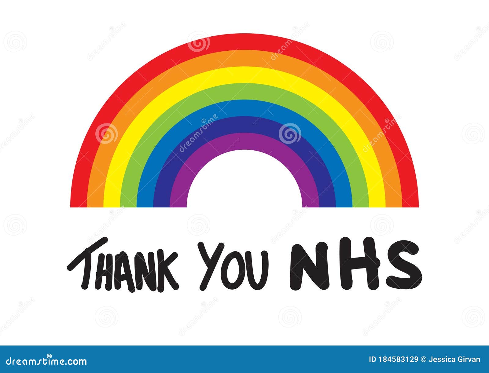 Thank You NHS Rainbow Vector | CartoonDealer.com #184583129