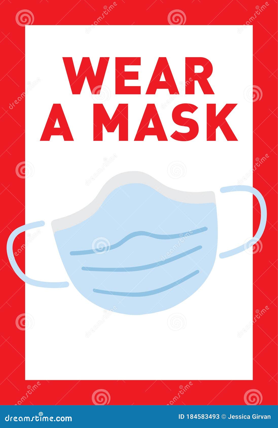 Wear a Mask Coronavirus Vector Stock Vector - Illustration of ...