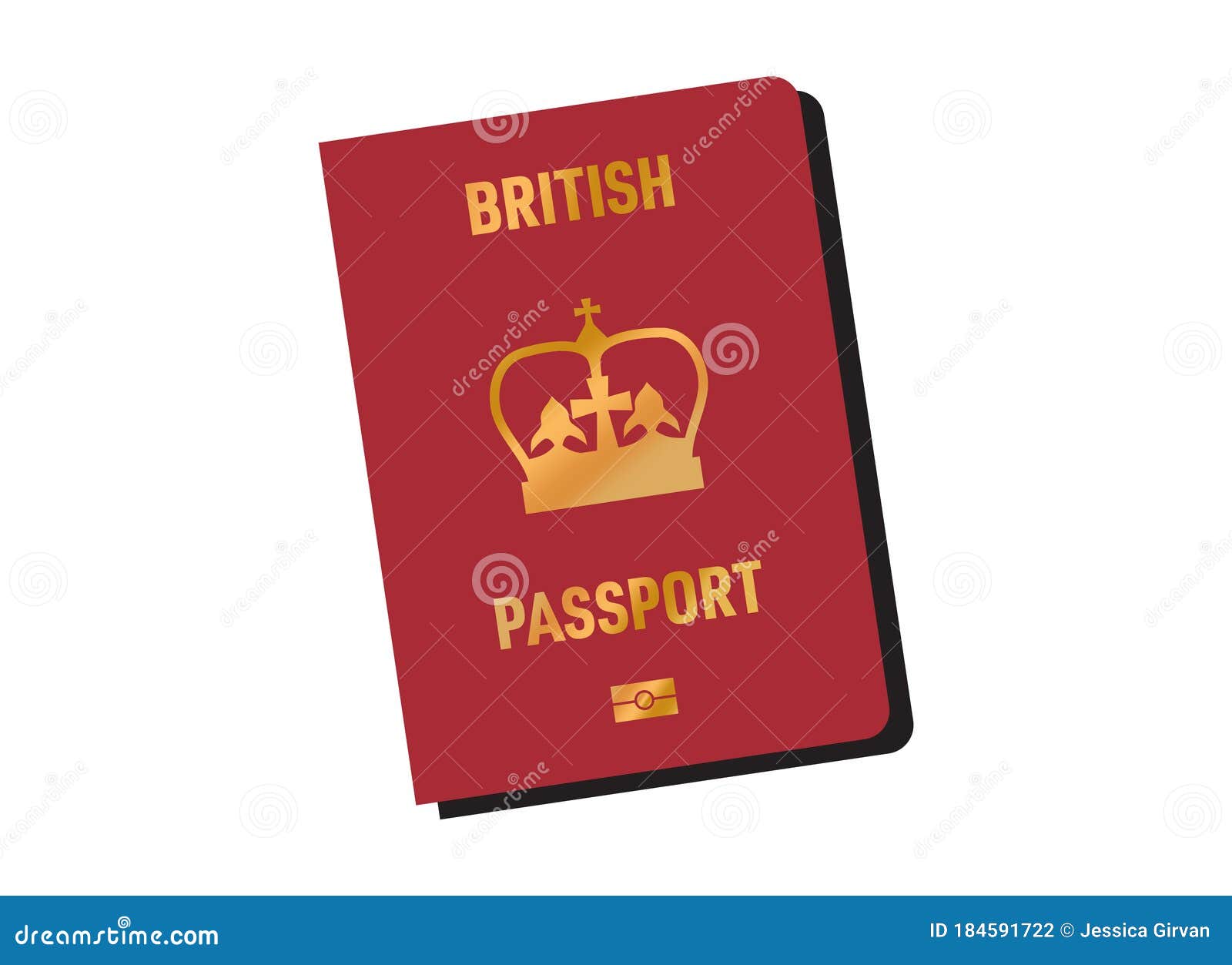 United Kingdom Passport Vector Illustration Stock Vector - Illustration ...