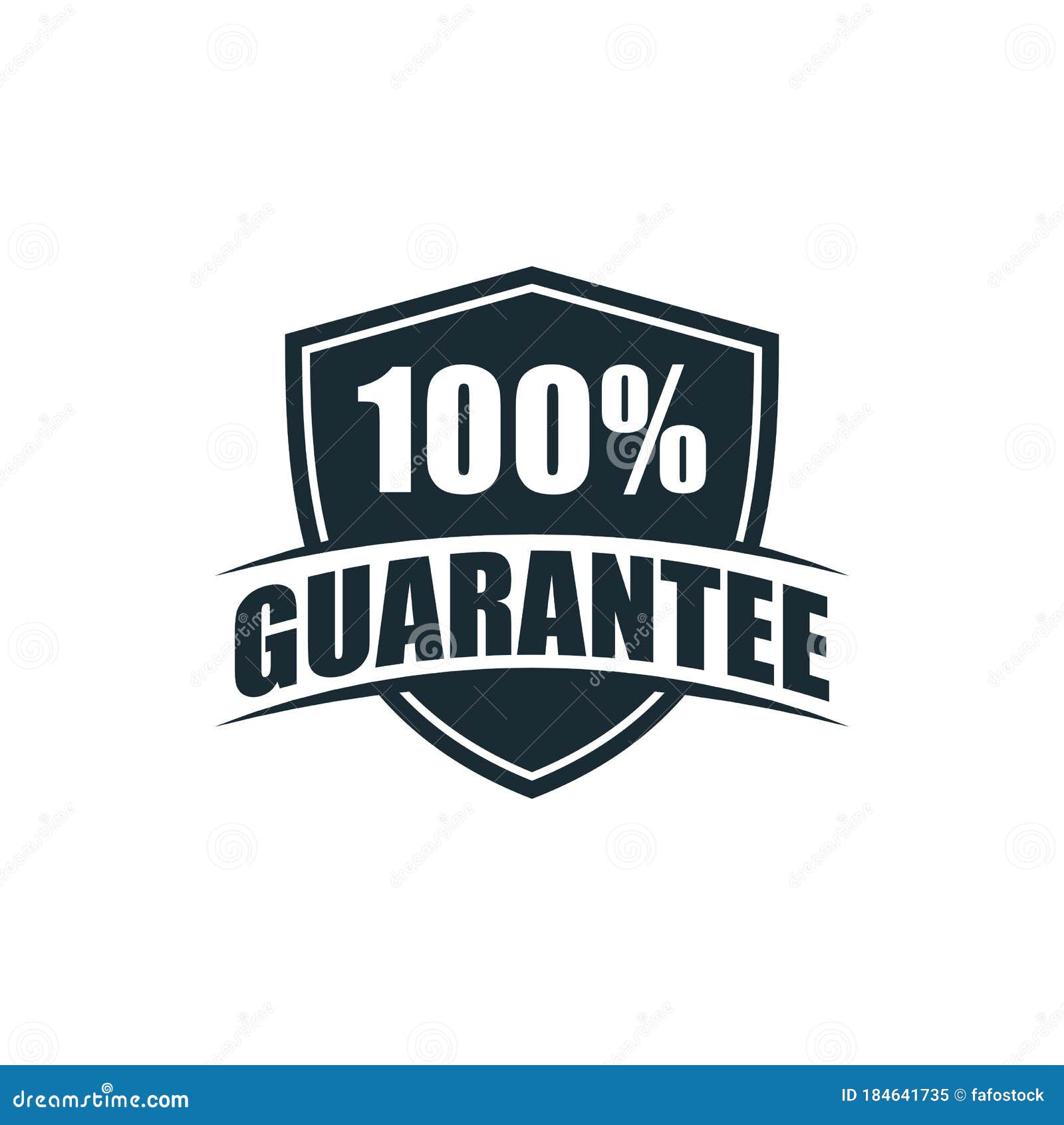 100 Guarantee Label Design Vector Template. Stock Vector - Illustration ...