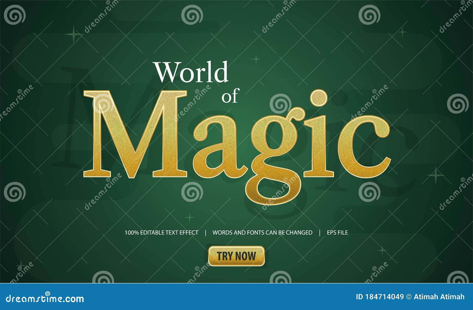 Text Effect - World of Magic Stock Vector - Illustration of text ...