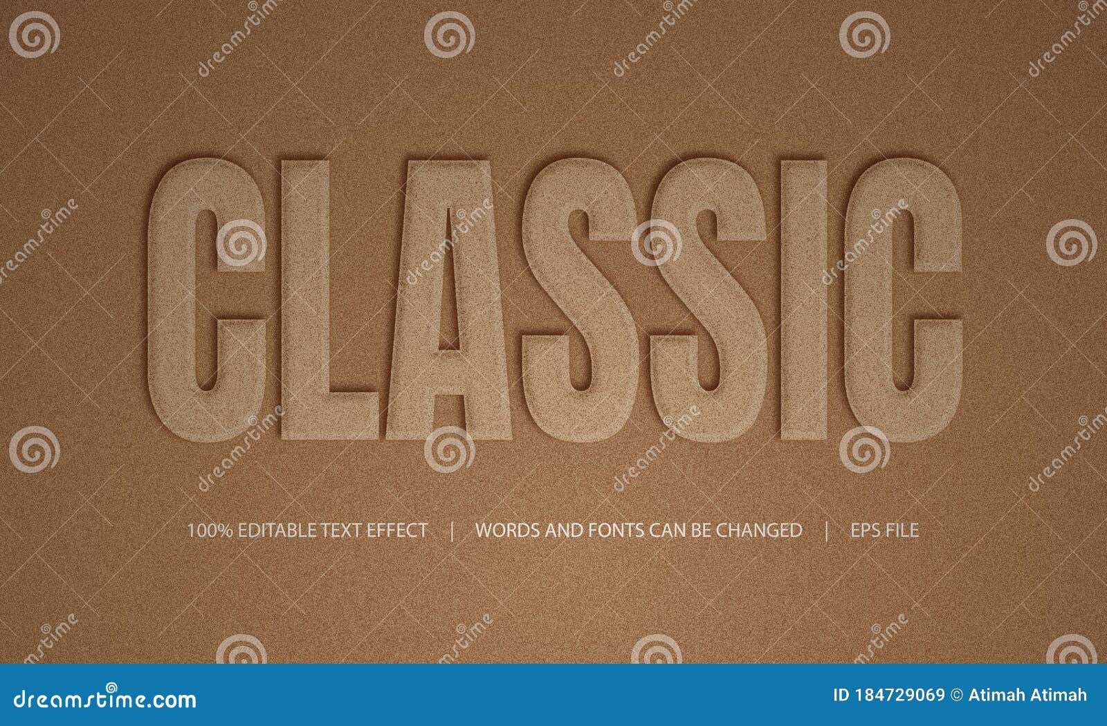 Text Effect - Classic Emboss Stock Vector - Illustration of decoration ...