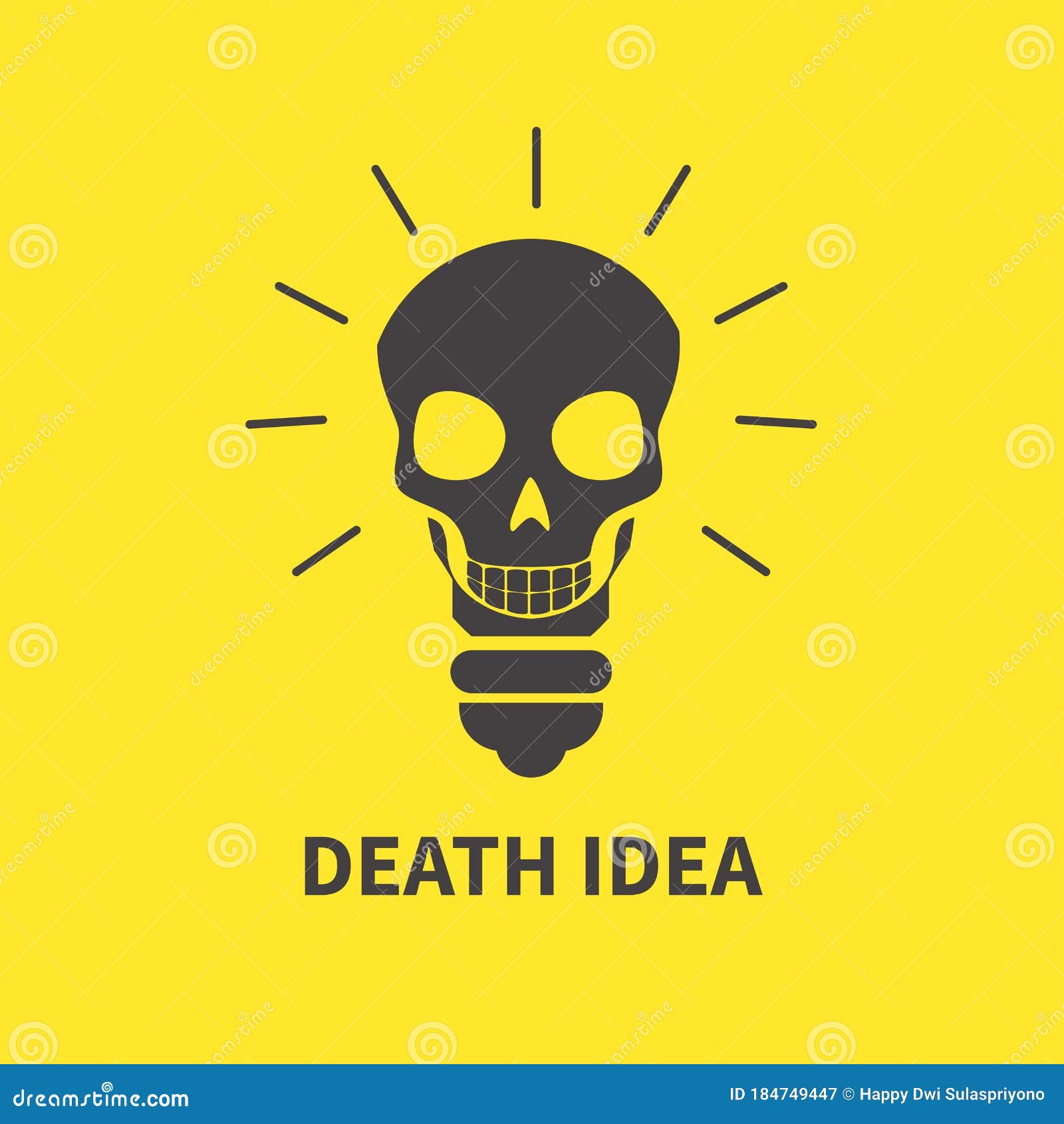 Death Idea Icon Vector Illustration Stock Vector - Illustration of ...