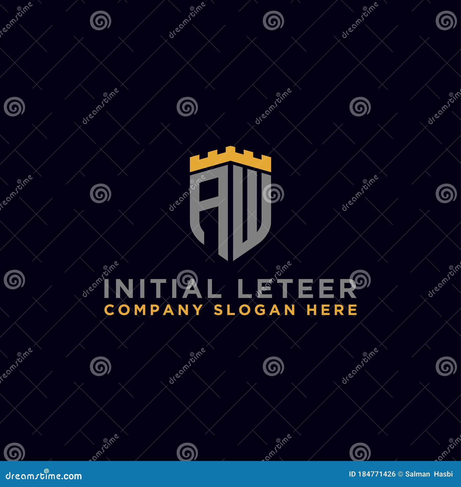 Initial Letters of the AW Logo Icon. -Vector Stock Illustration ...