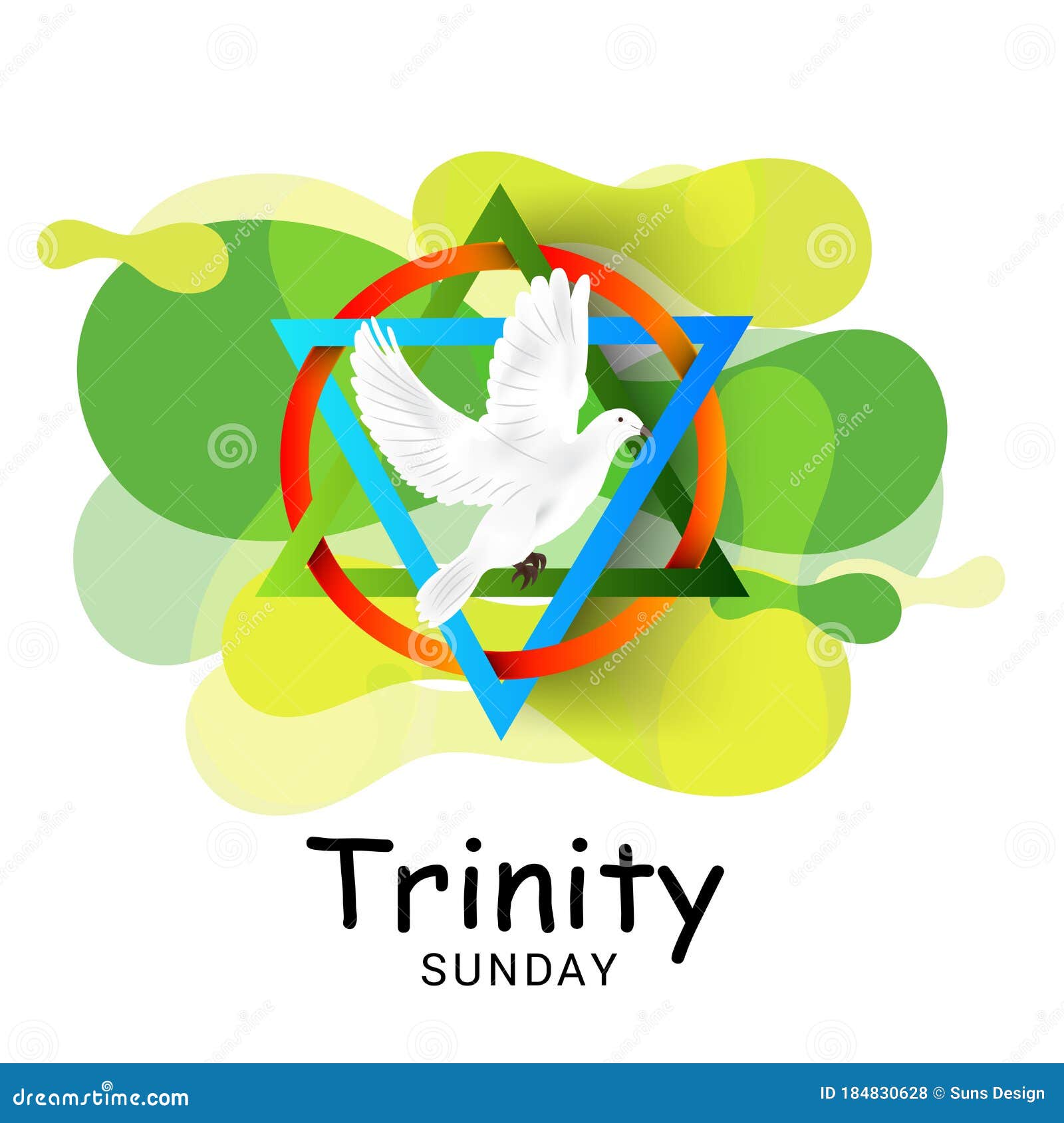 Trinity Sunday. Christian Holiday. Three Fish, Located Symmetrically ...