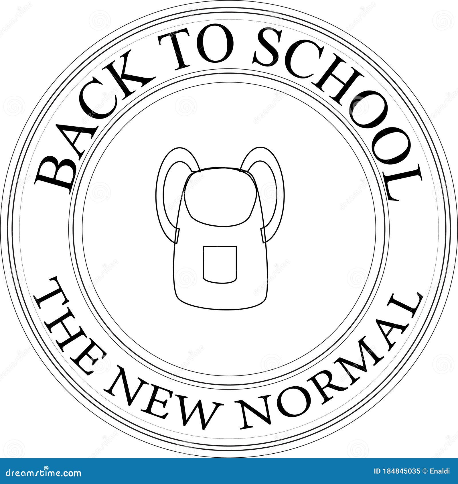 Back To School the New Normal Sign Stock Vector - Illustration of ...