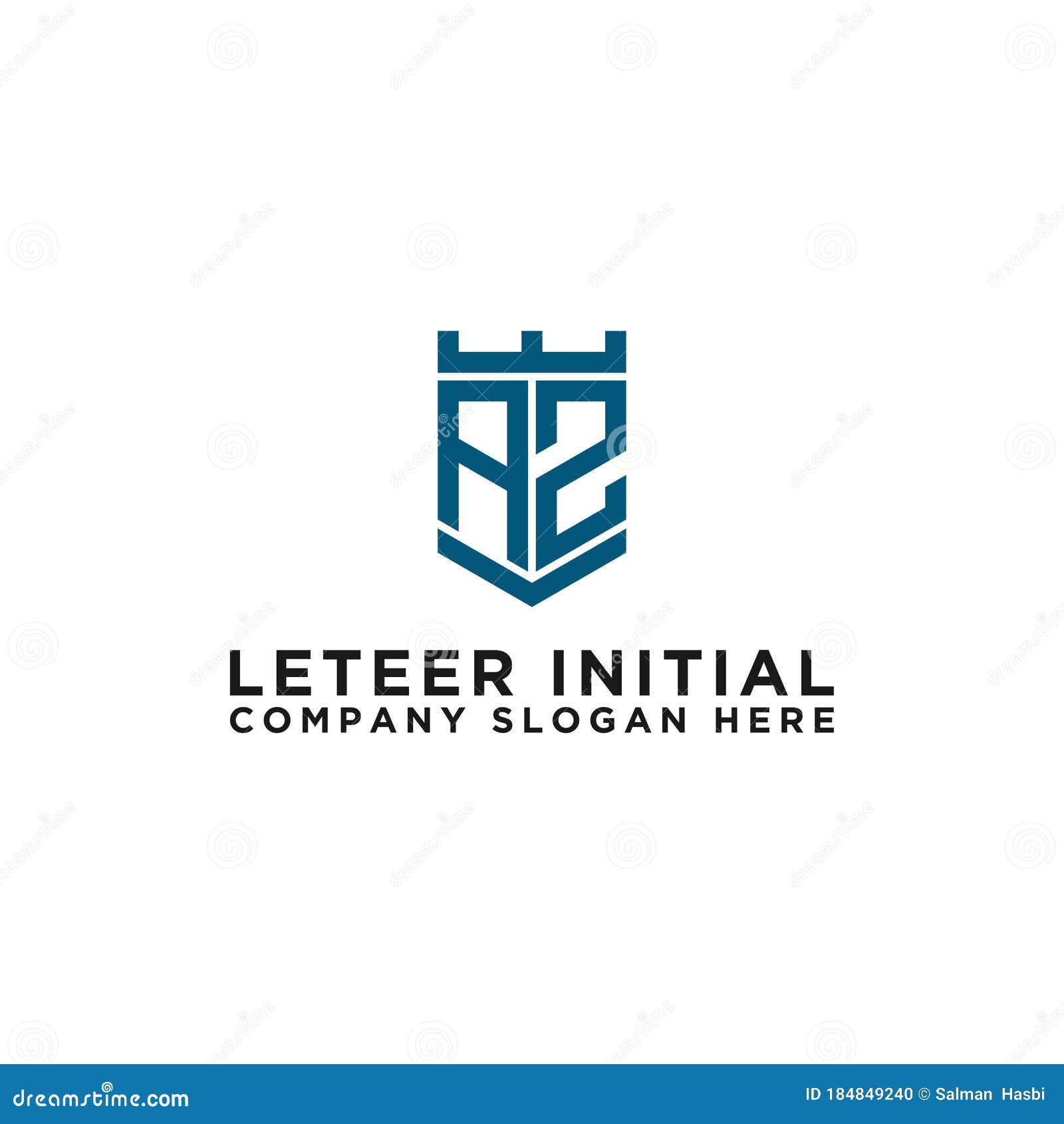 Initial Letters of the AZ Logo Icon. -Vector Stock Vector ...