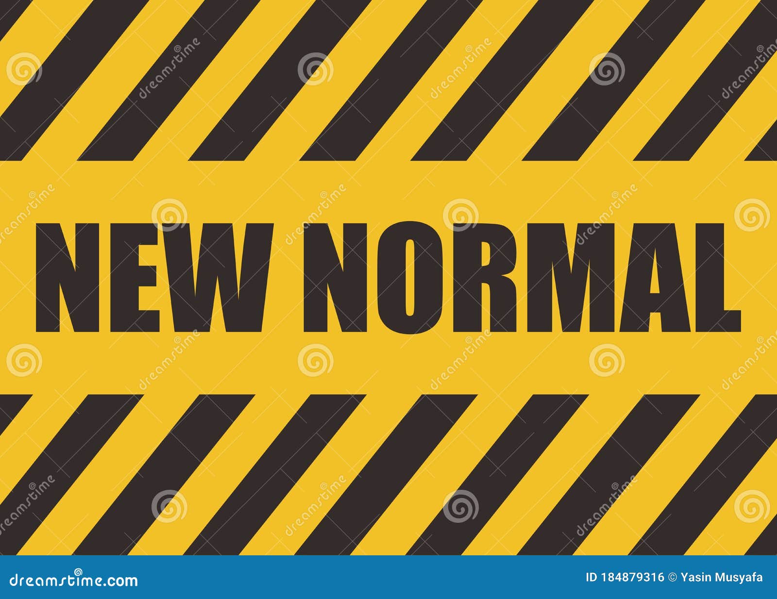 New Normal Text. Warning Sign. Black Yellow Caution Sign. New Normal ...