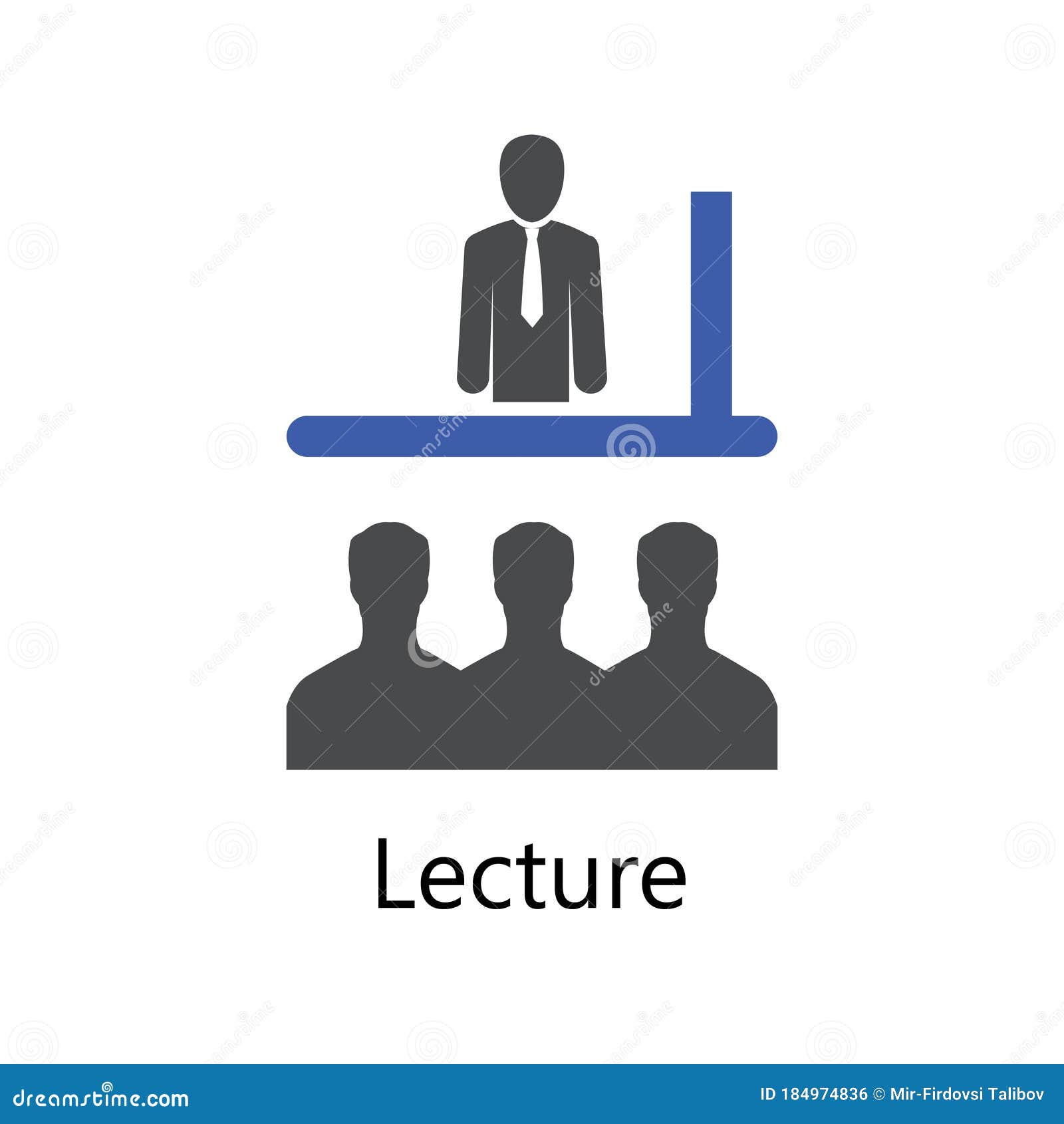 Lecture Icon. Vector Illustration Stock Vector - Illustration of ...