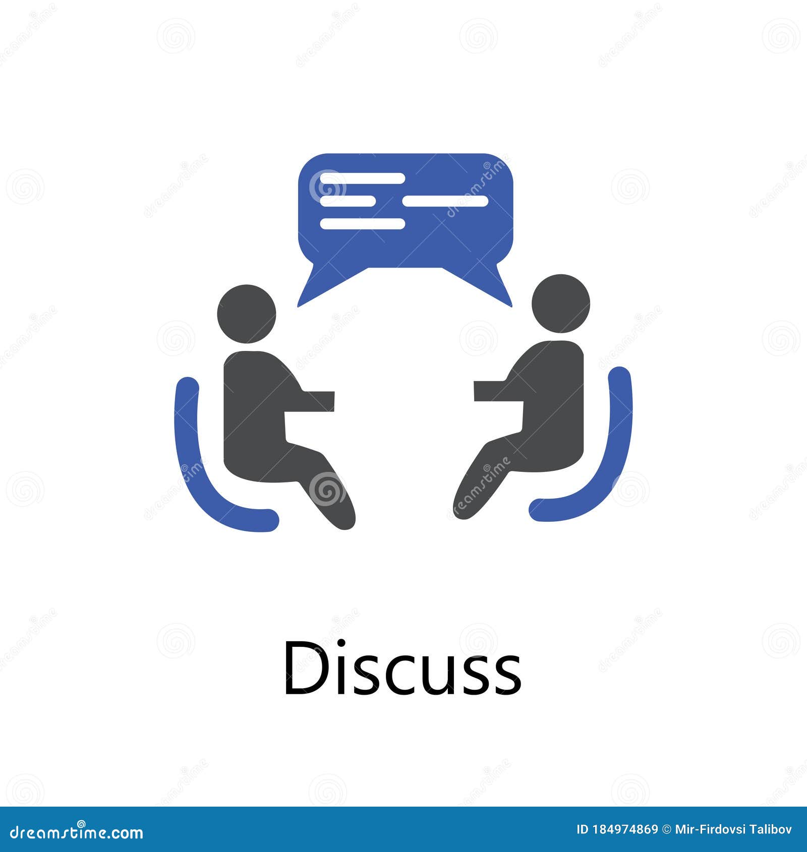 Business Discuss Icon. Vector Illustration. Flat Icon Stock Vector ...