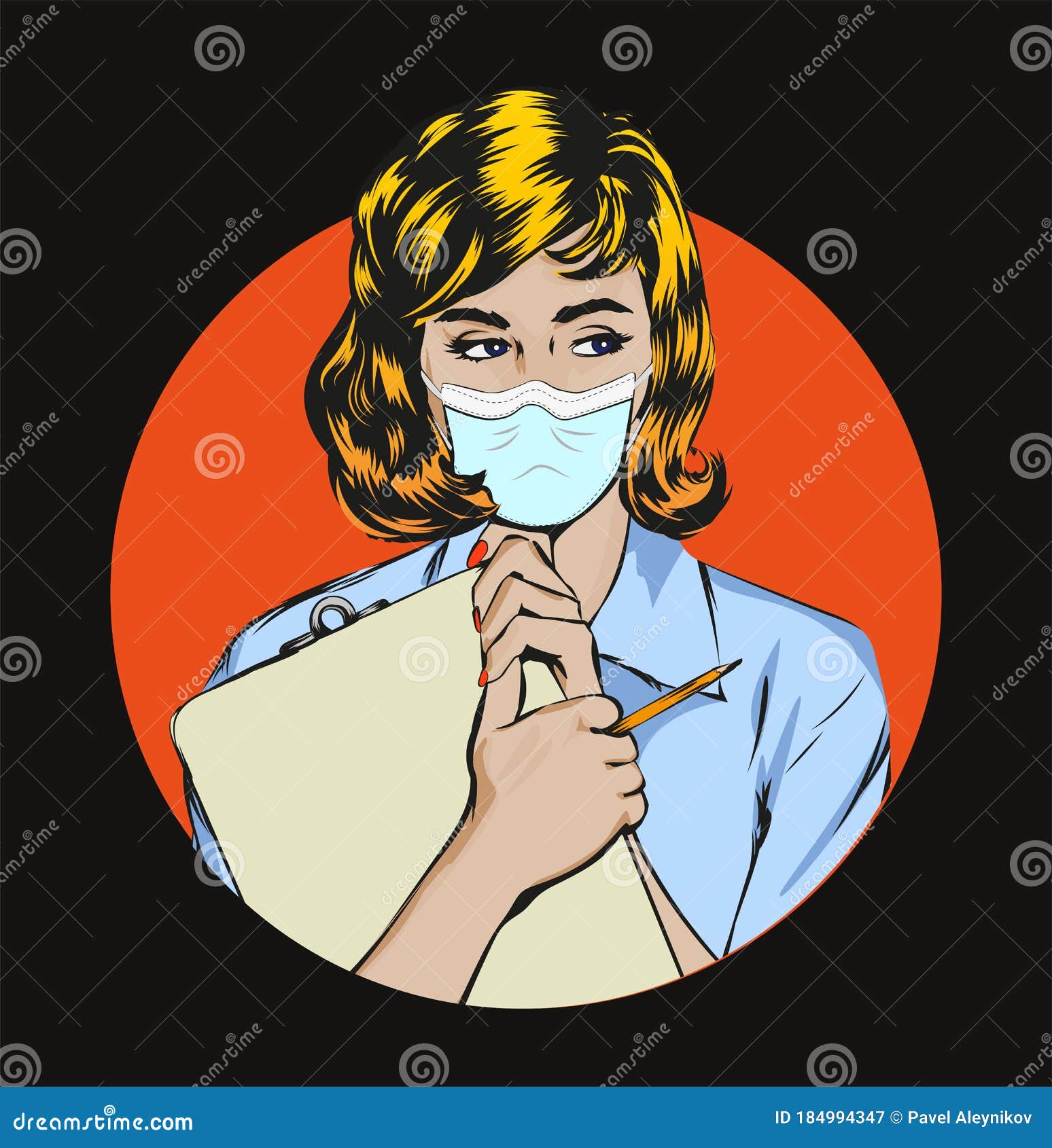 Doctor Wearing Medical Face Mask Stock Vector - Illustration of medic ...