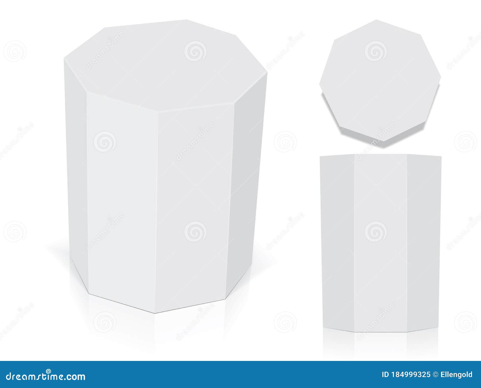 Octagonal Box For Your Design And Logo Vector Illustration ...