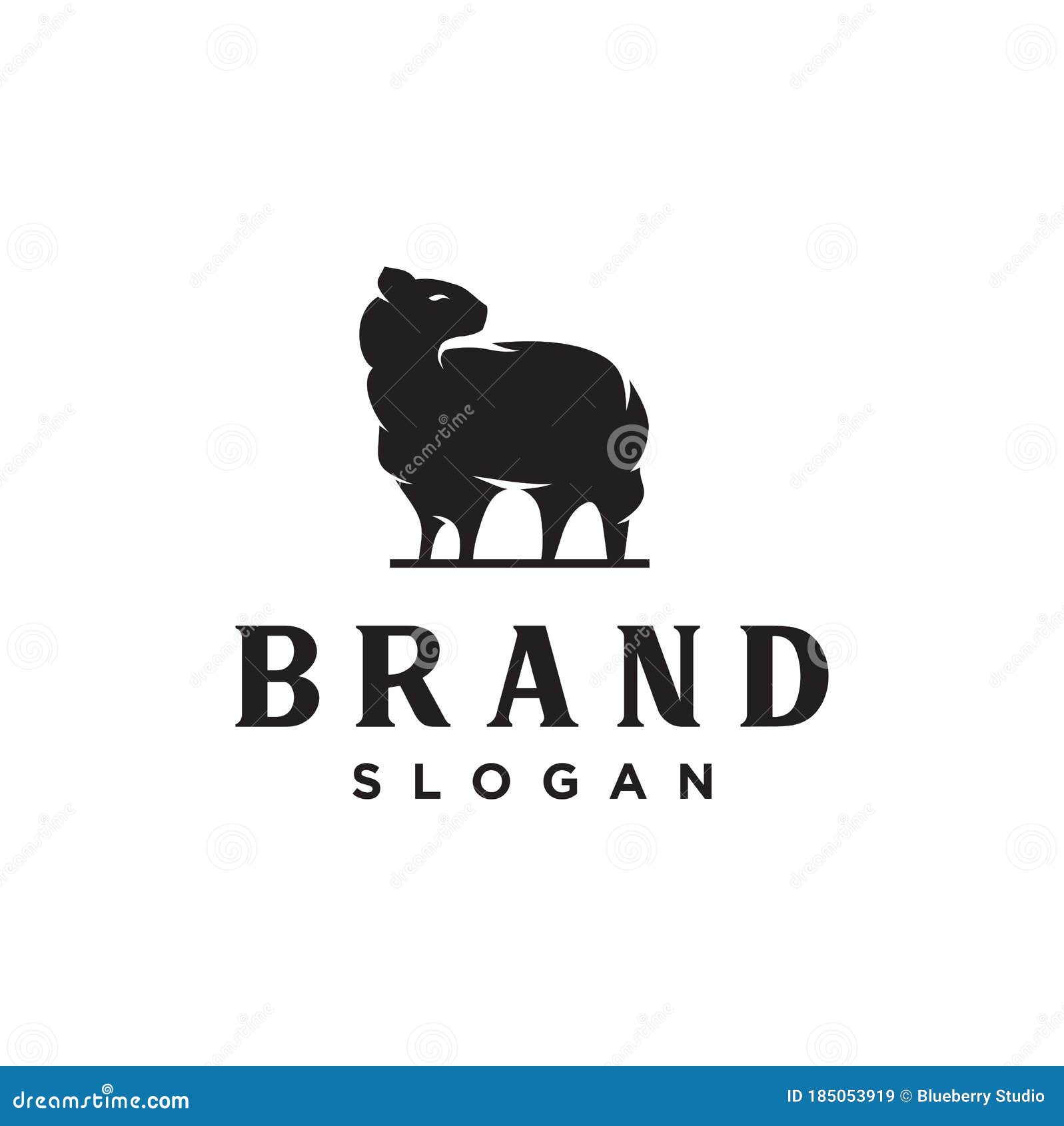 Merino Wool Logo Nature Icon. Vector Sheep Logo Wool Template Stock ...