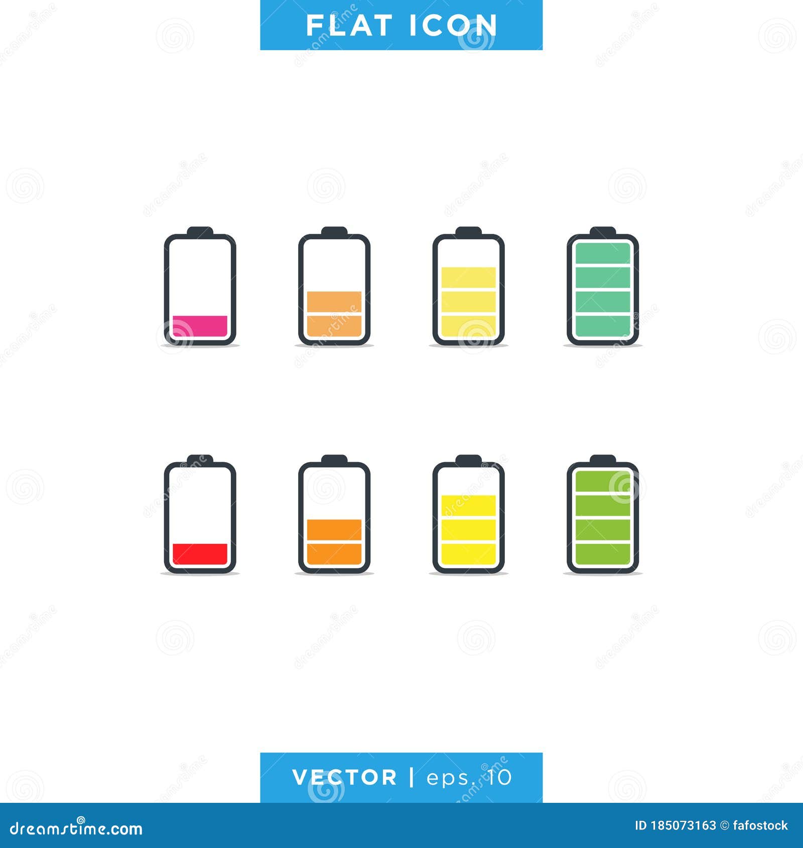 Battery Icon Vector Design Template. Stock Vector - Illustration of ...