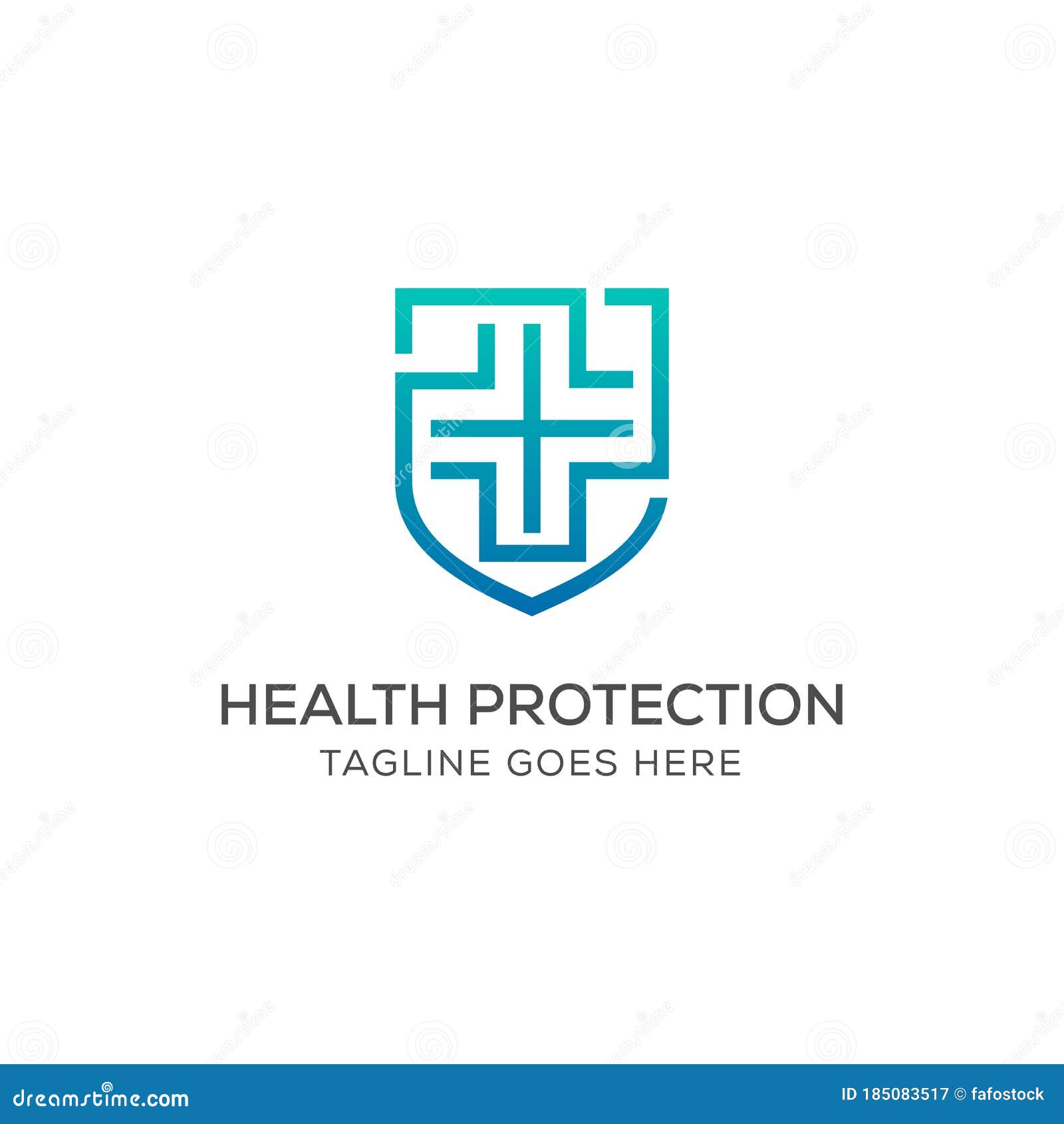 Health Protection with Shield Logo Design Vector Template for Medical ...