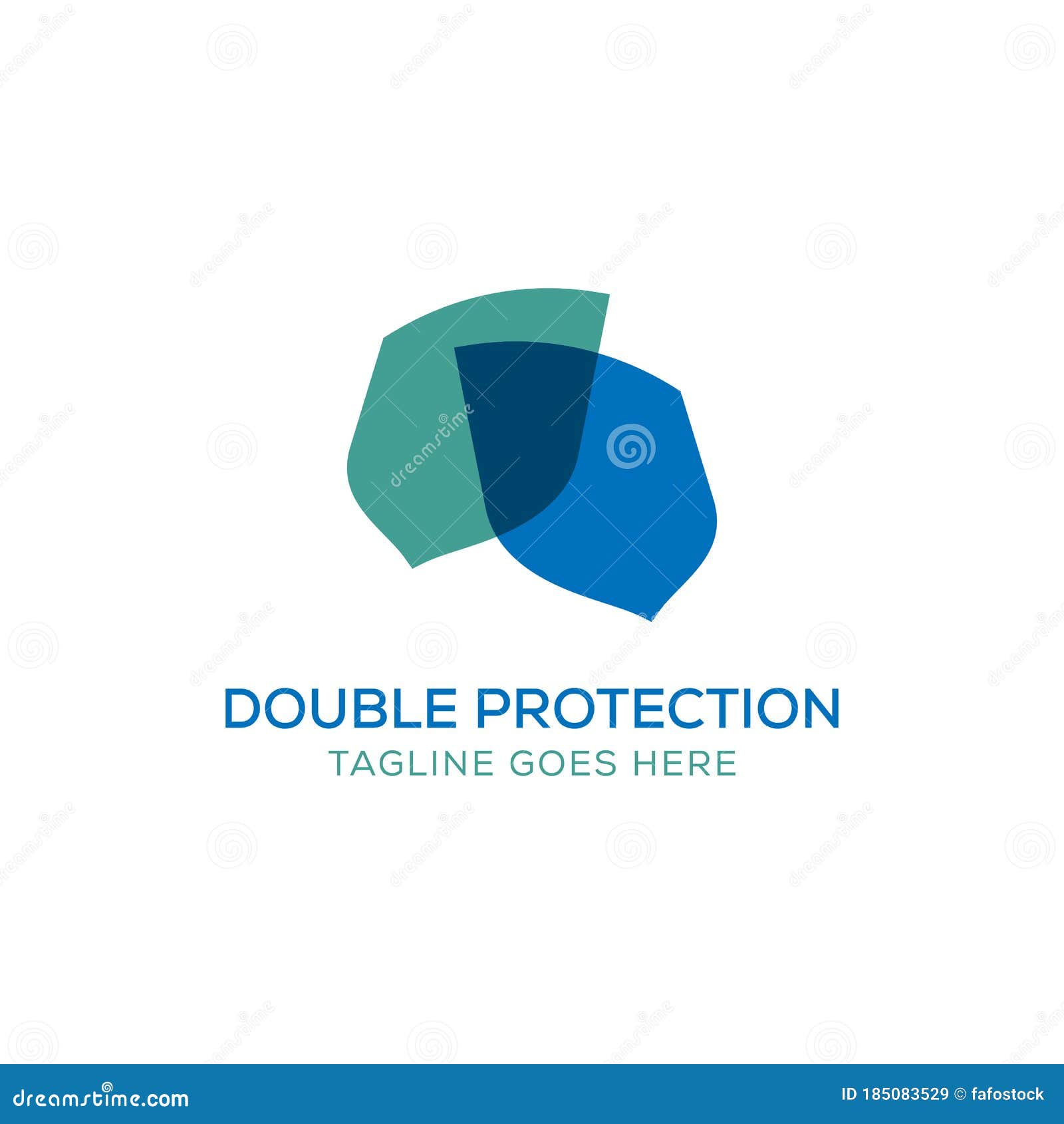Shield Logo Vector Design Template. Double Protection Stock Vector ...