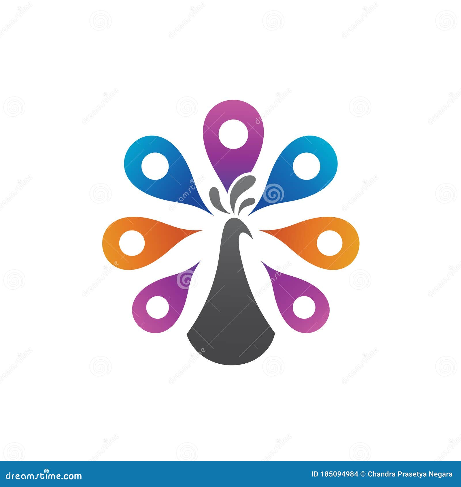 Peacock Abstract Logo in Vector Stock Vector - Illustration of isolated ...