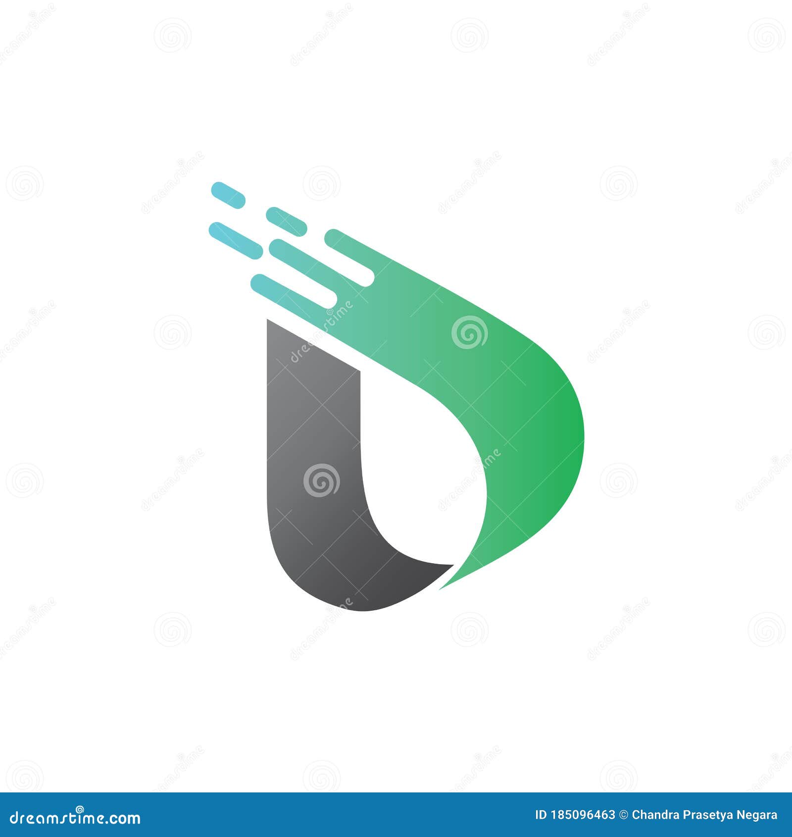 Letter D Fast splash logo stock vector. Illustration of logotype ...