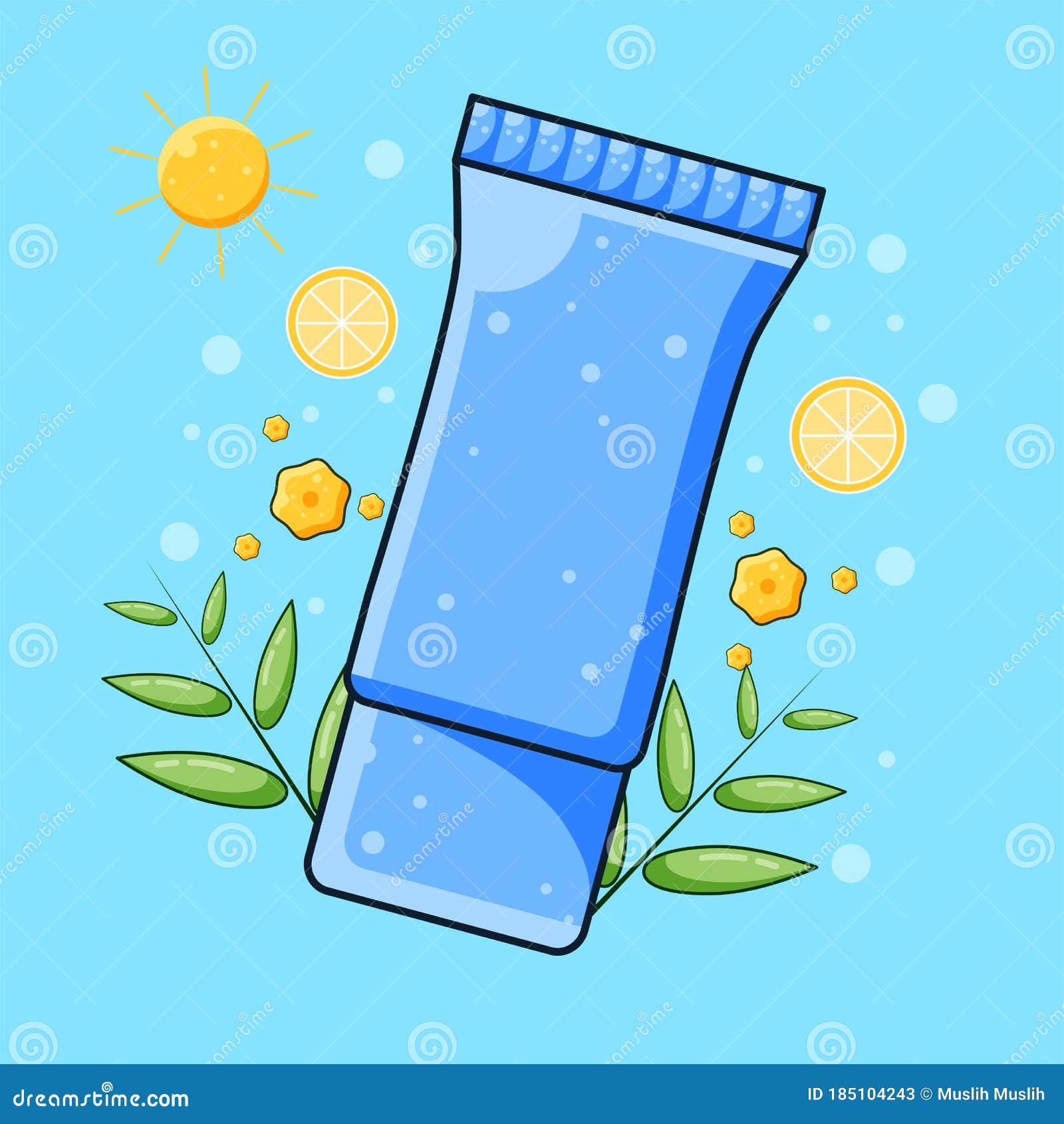 Natural Summer Sunblock Modern Design Stock Vector - Illustration of ...