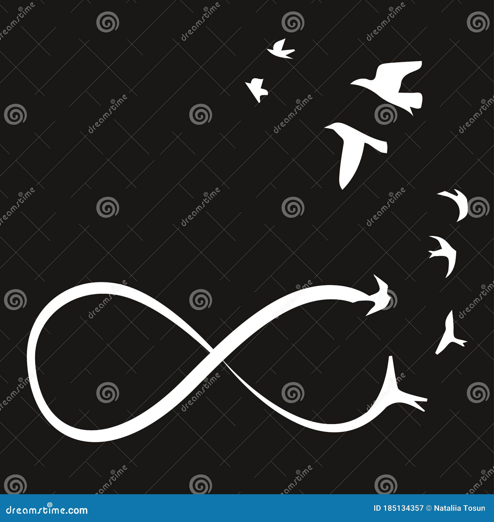 Print Infinity Freedom Symbol Vector Illustration Art Stock Vector ...