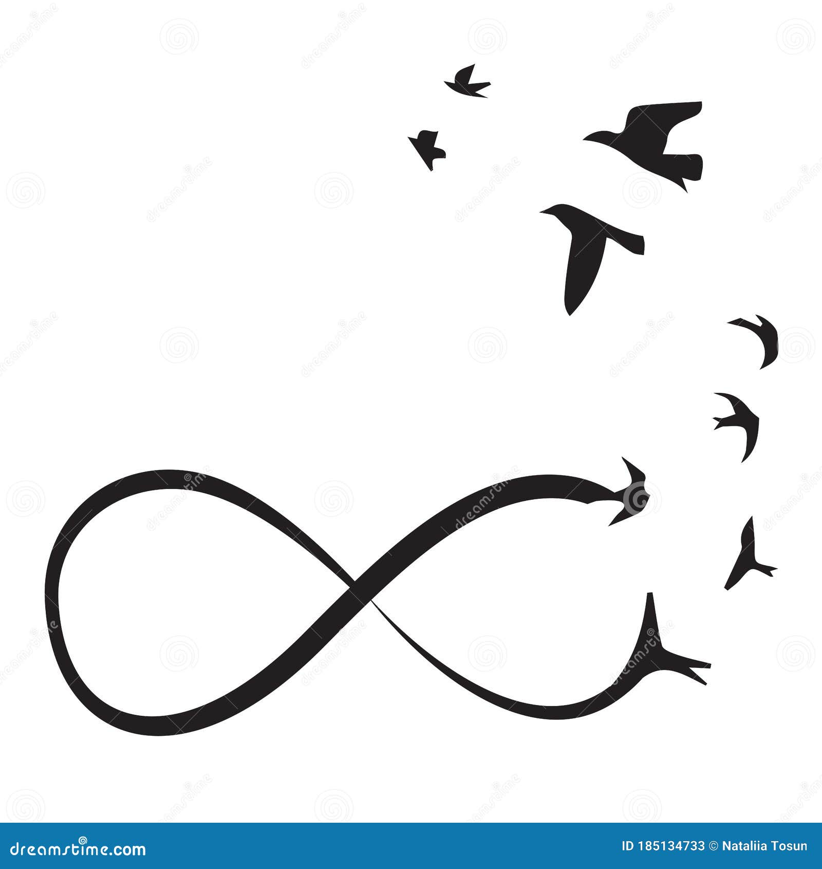 Print Infinity Freedom Symbol Vector Illustration Art Stock Vector ...