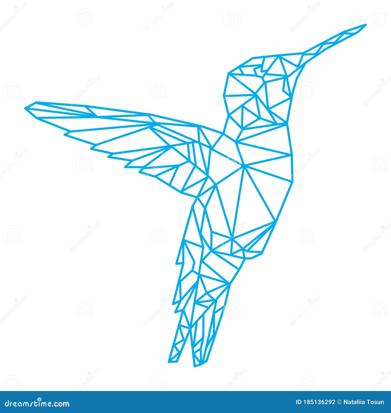 Print Geometric Colibri Bird Vector Illustration Art Stock Vector ...