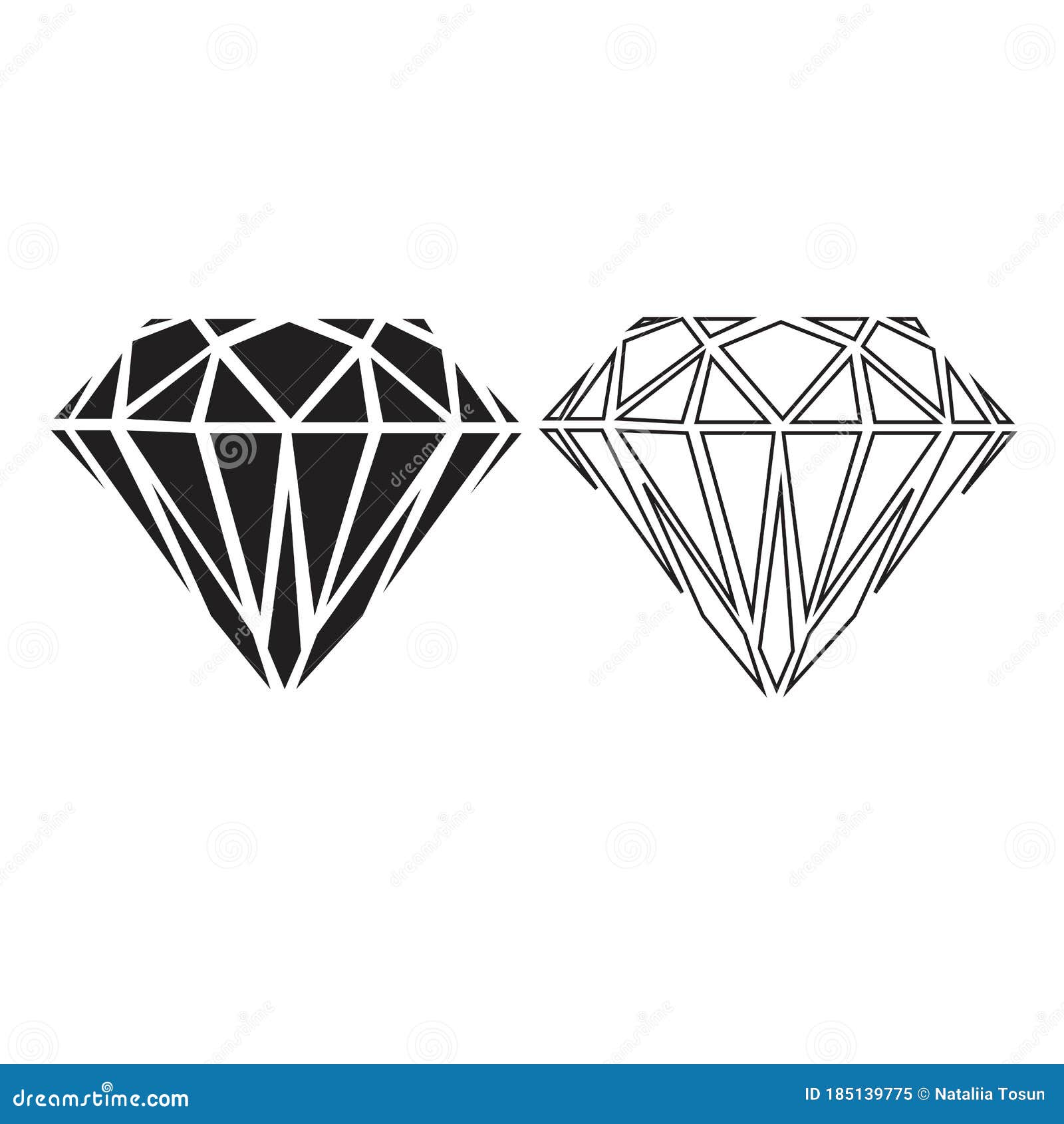 Print Vector Abstract Polygonal Geometric Diamond Rock Stock Vector ...