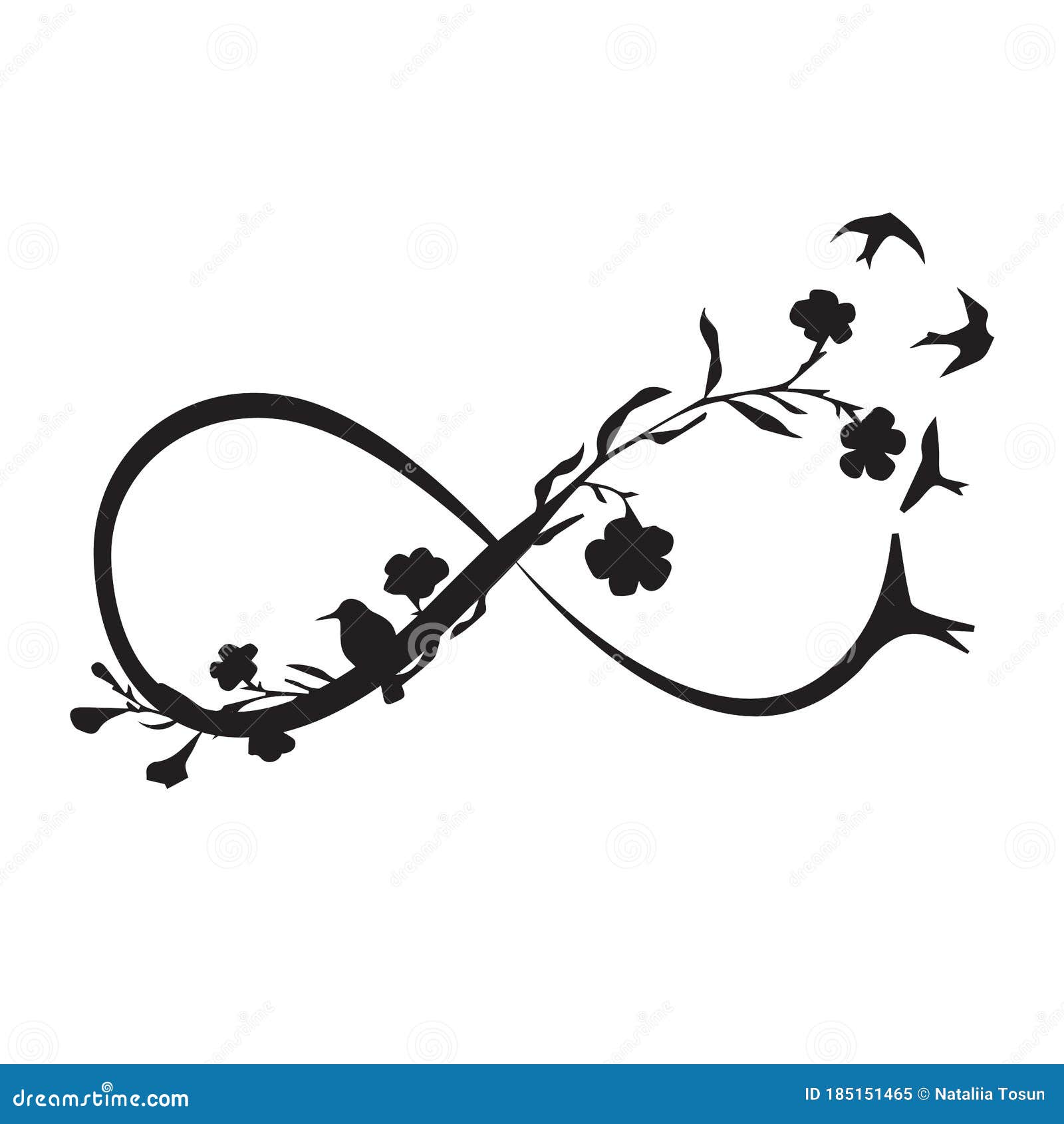 Print Elegant Nature Infinity Sign Vector Illustration Stock Vector ...