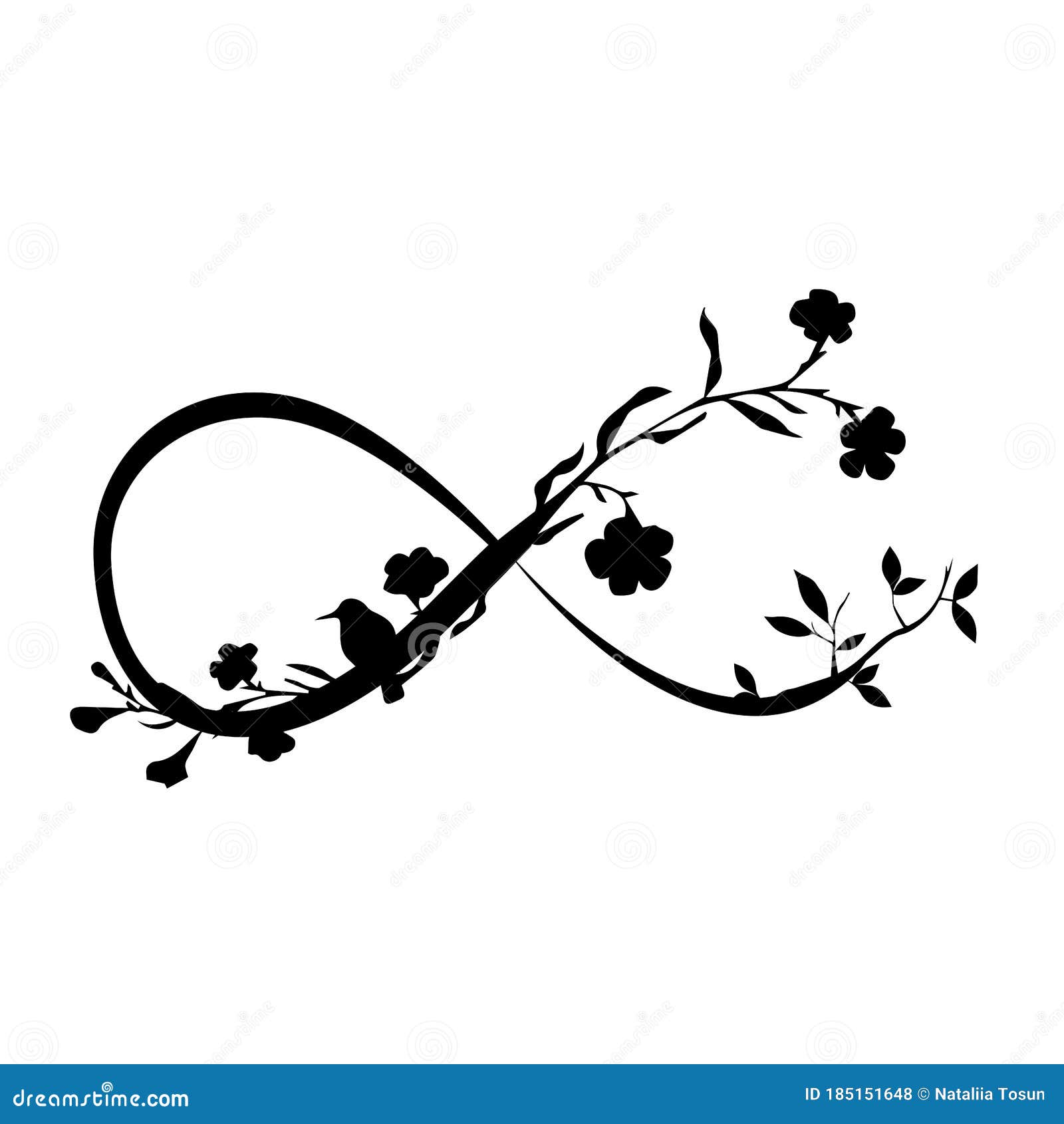 Print Elegant Nature Infinity Sign Vector Illustration Stock Vector ...