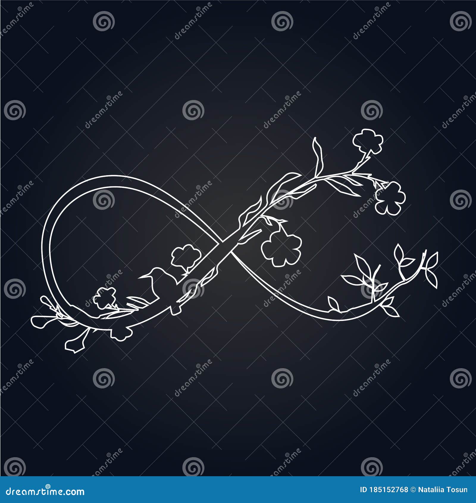 Print Elegant Nature Infinity Sign Vector Illustration Stock Vector ...