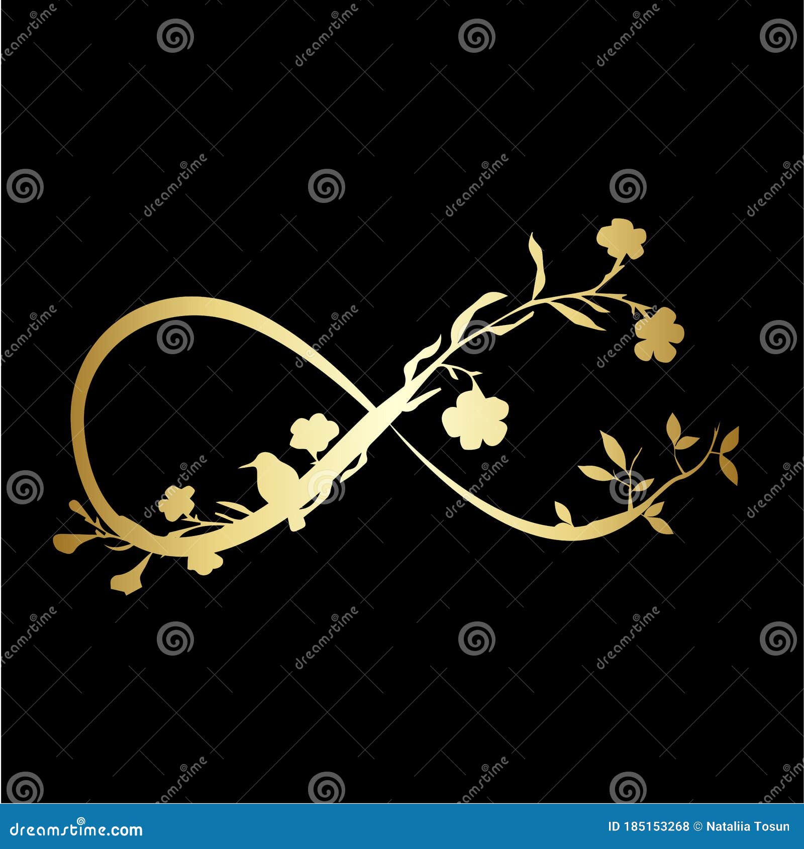 Print Elegant Nature Infinity Sign Vector Illustration Stock Vector ...