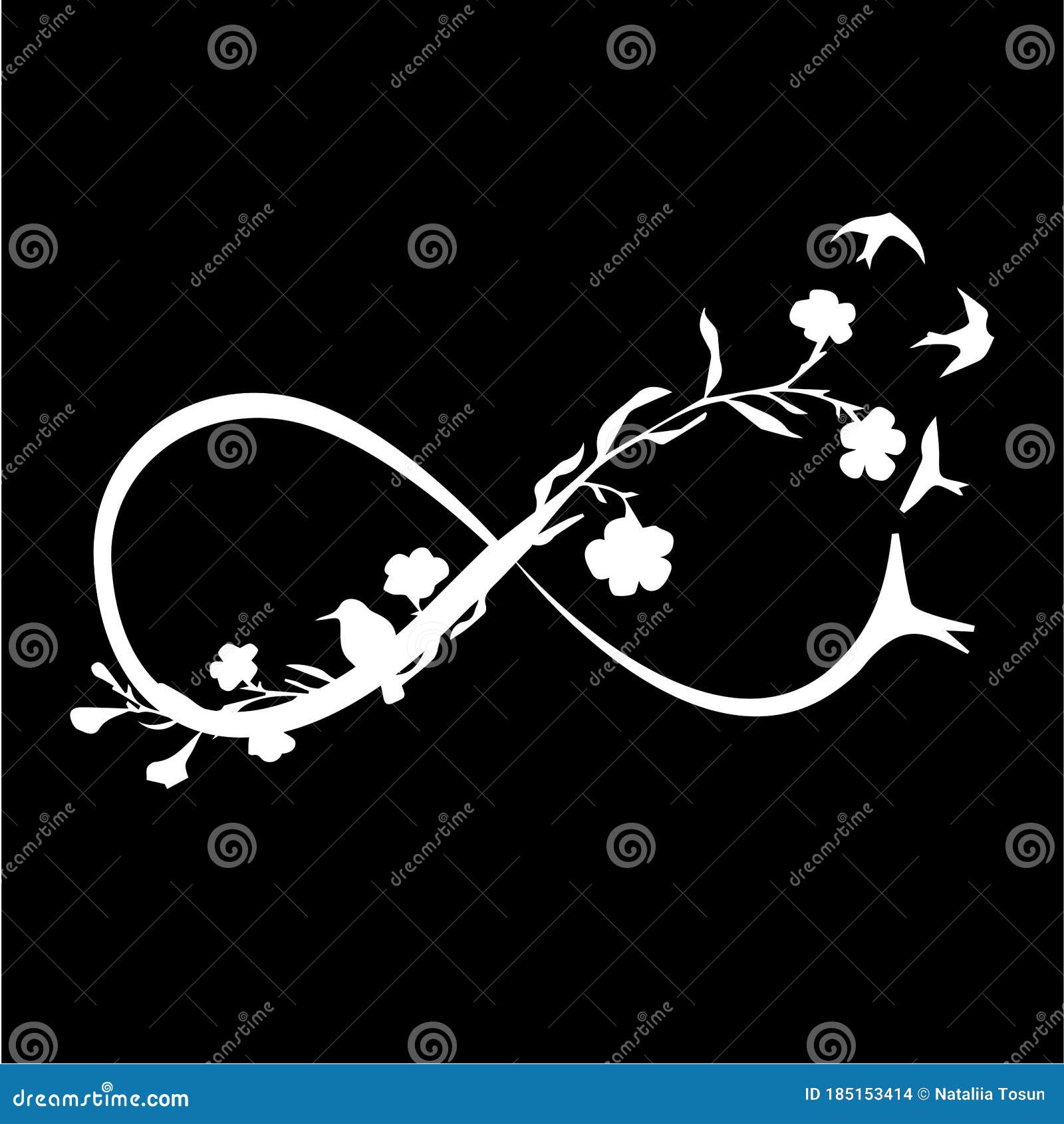 Print Elegant Nature Infinity Sign Vector Illustration Stock Vector ...