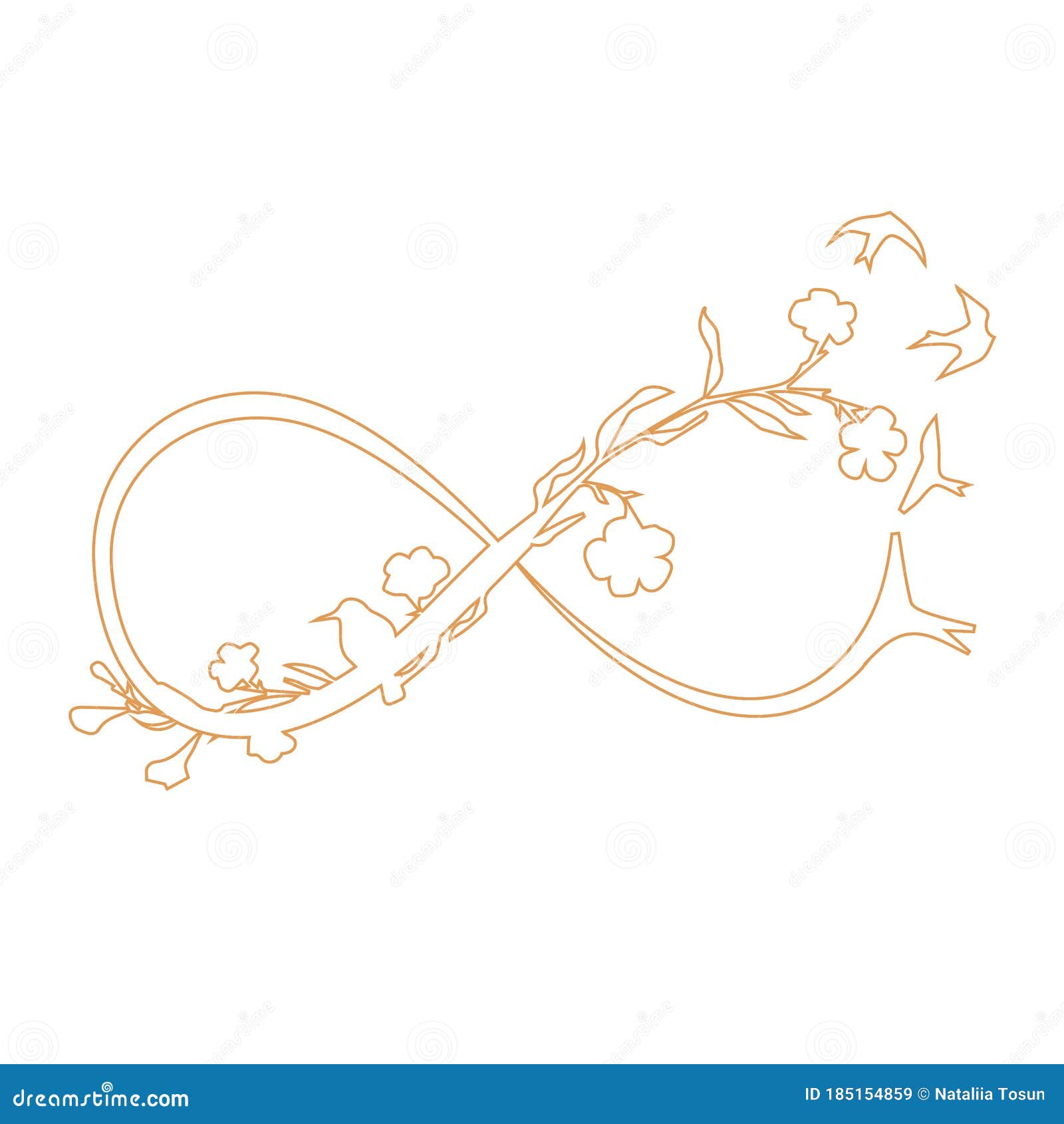 Print Elegant Nature Infinity Sign Vector Illustration Stock Vector ...
