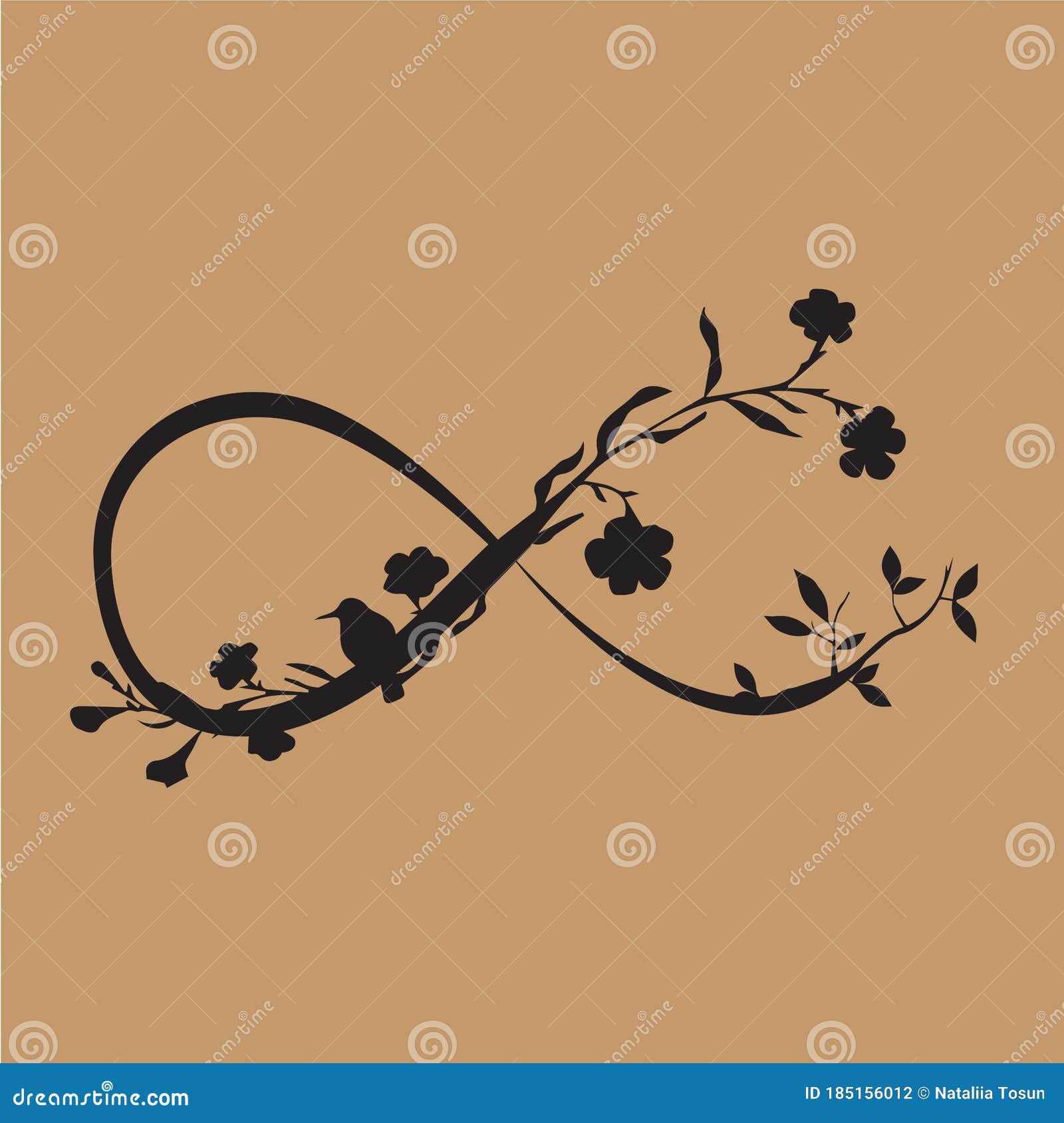 Print Elegant Nature Infinity Sign Vector Illustration Stock Vector ...